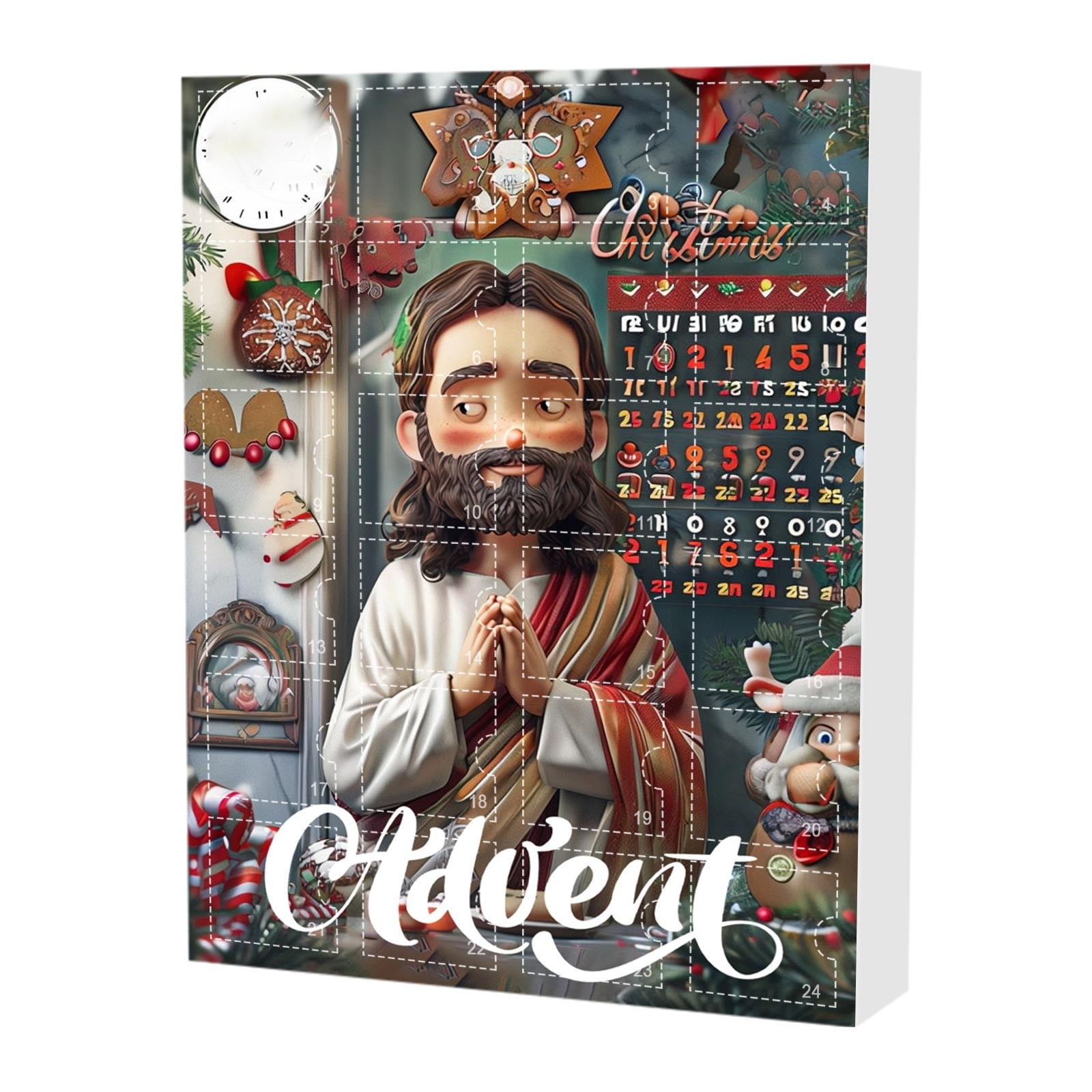 Summercome Nativity Advent Calendar 2024 for Kids, 24pcs Resin Jesus ...