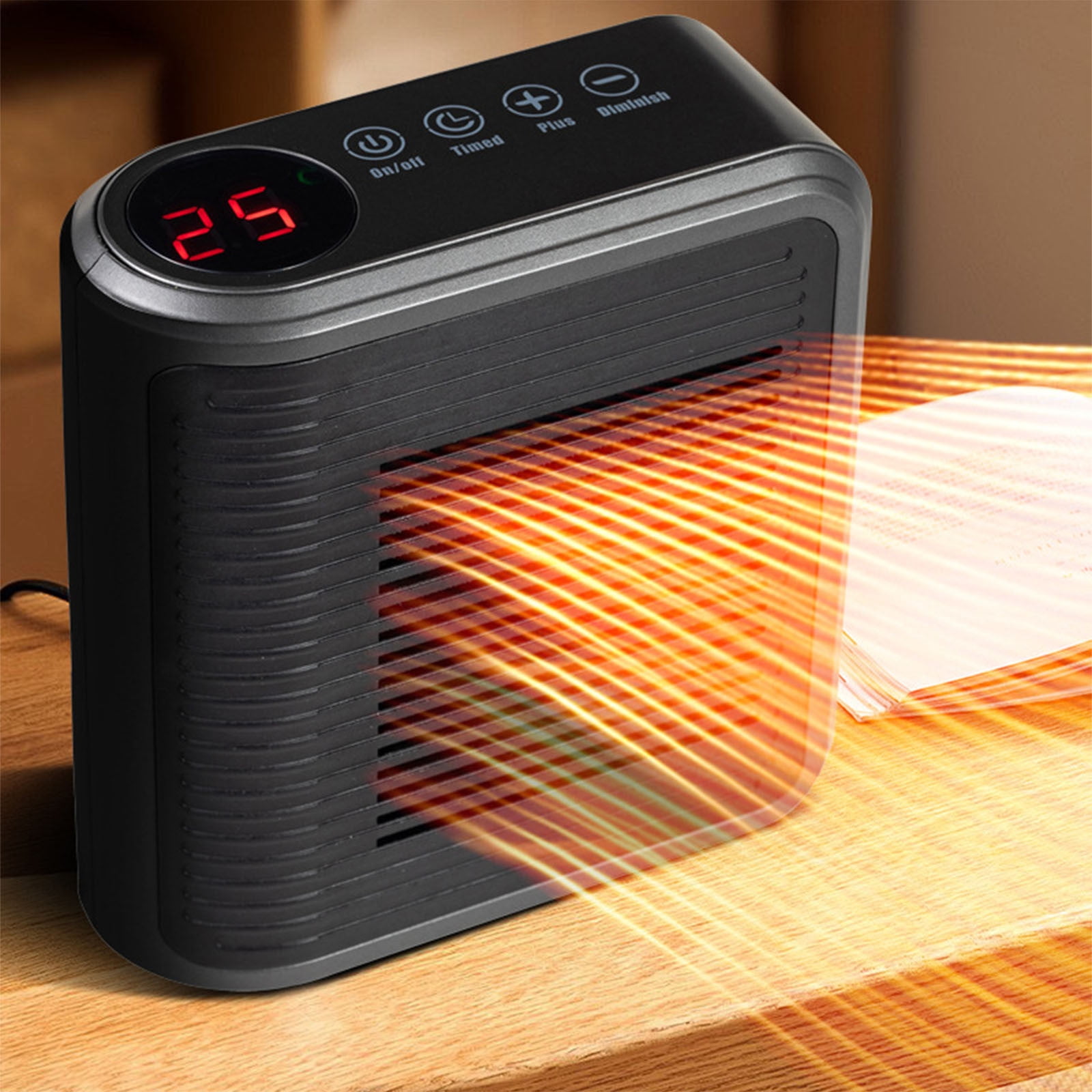 Summercome Small Space Heater, 800W Portable Electric Heater, Mini ...