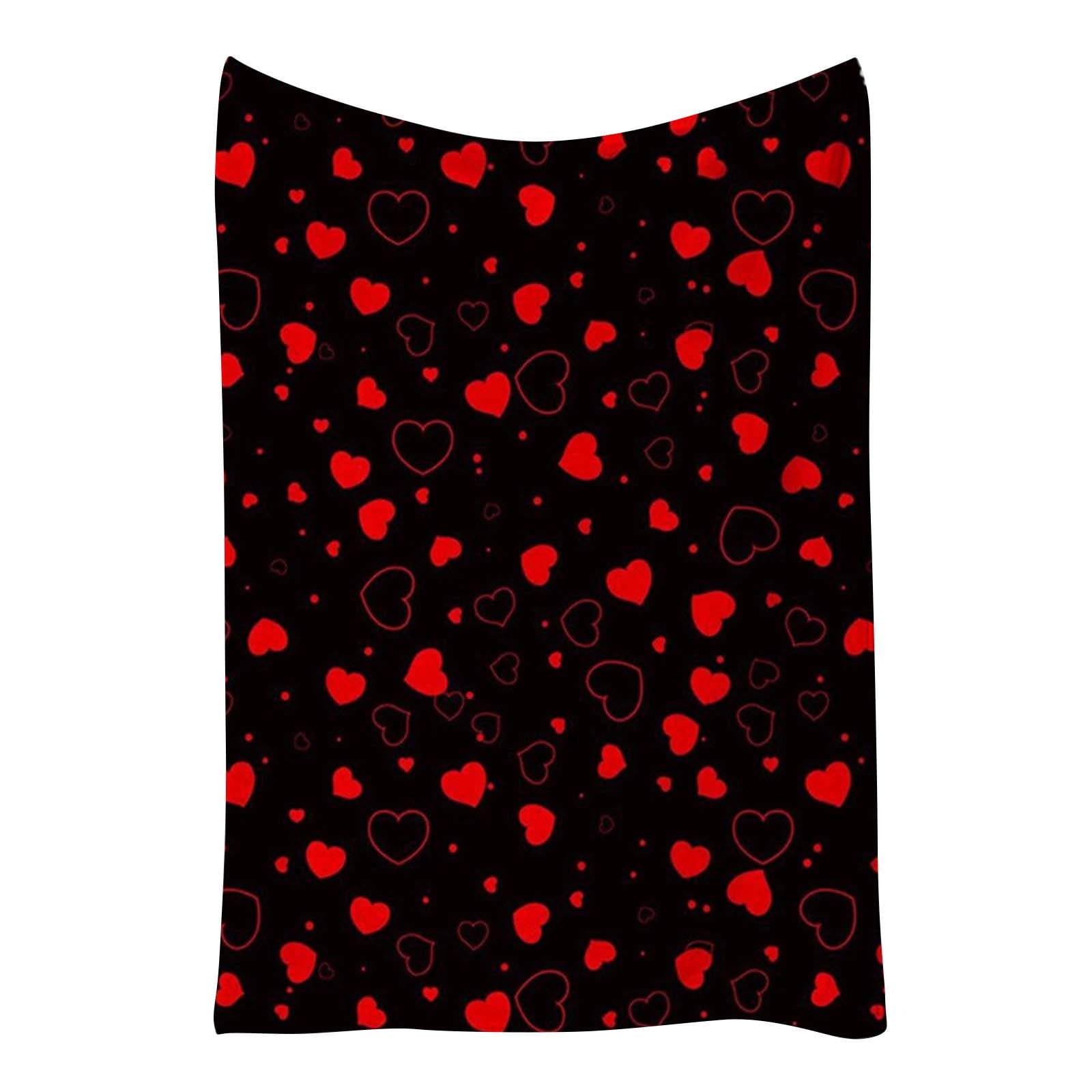 Summercome Valentine's Day Love Hearts Throw Blanket, Lightweight Ultra ...