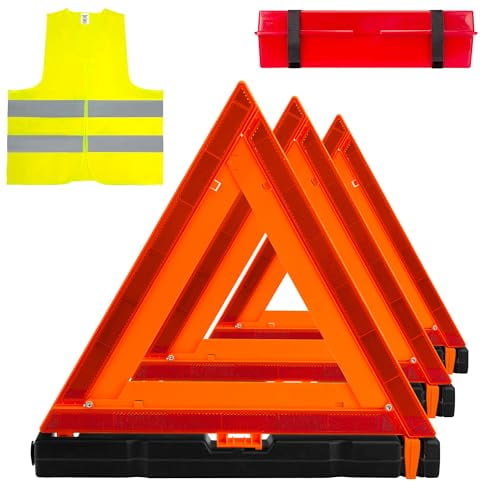 AYKRM Car Warning Triangle Heavy Reflective Warning Road Safety ...