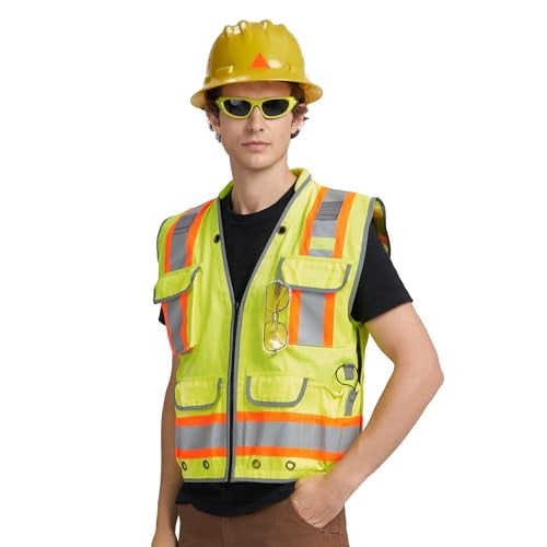AYKRM Heavy Woven Two Tone Engineer High Vis Reflective work ...