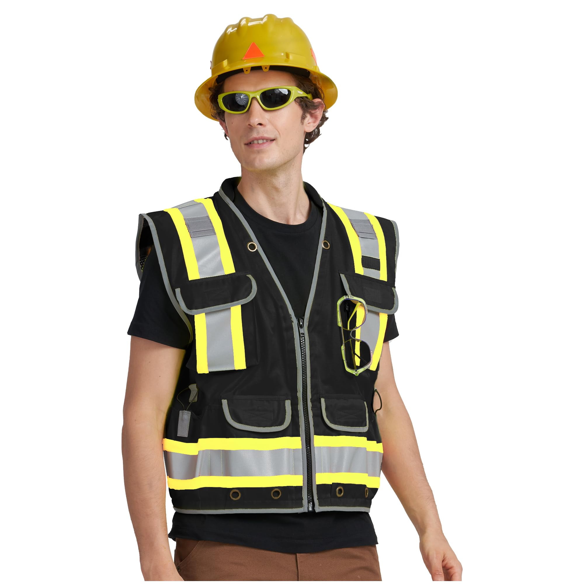 AYKRM Heavy Woven Two Tone Engineer High Vis Reflective work ...