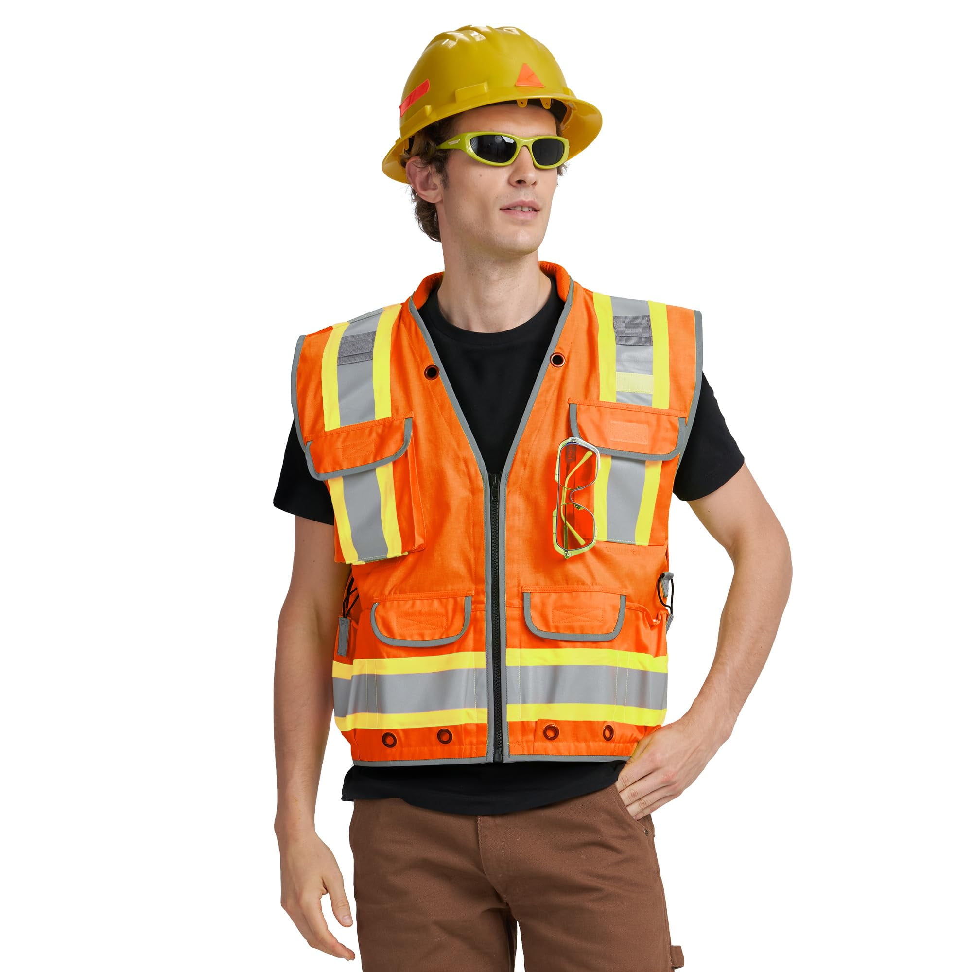 AYKRM Heavy Woven Two Tone Engineer High Vis Reflective work ...