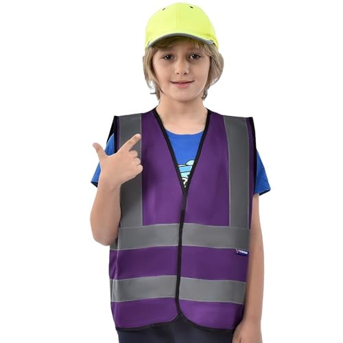 AYKRM Kids High visibility viz vest hi vis viz reflective safety vests ...