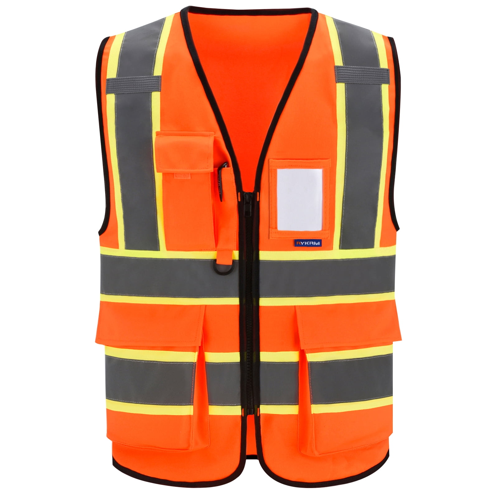 AYKRM Orange High Vis Reflective X Small Safety Vest for Women Men ...
