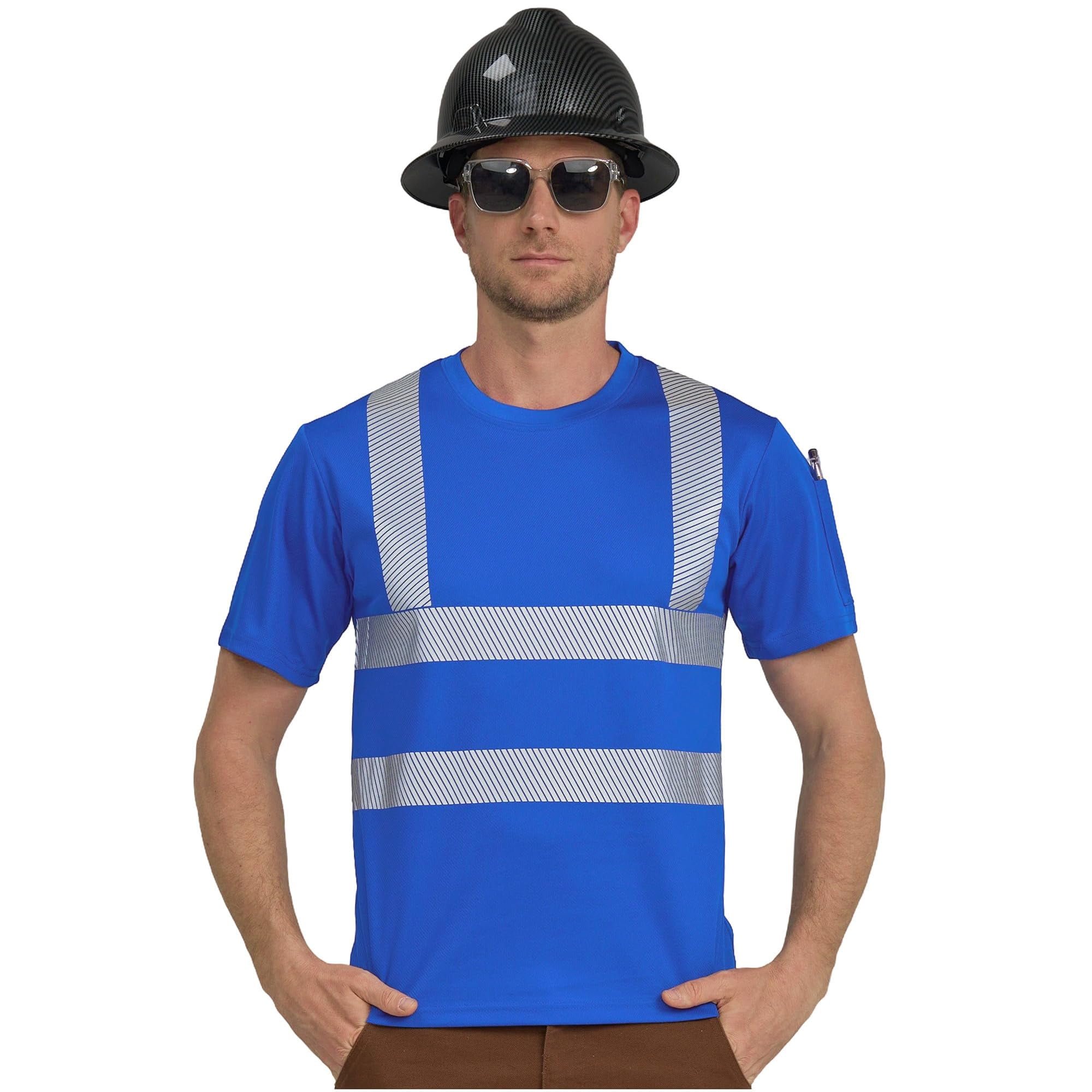 AYKRM Safety High Visibility Construction Work Shirts Class 3 Workwear High Vis Shirt - Walmart.com