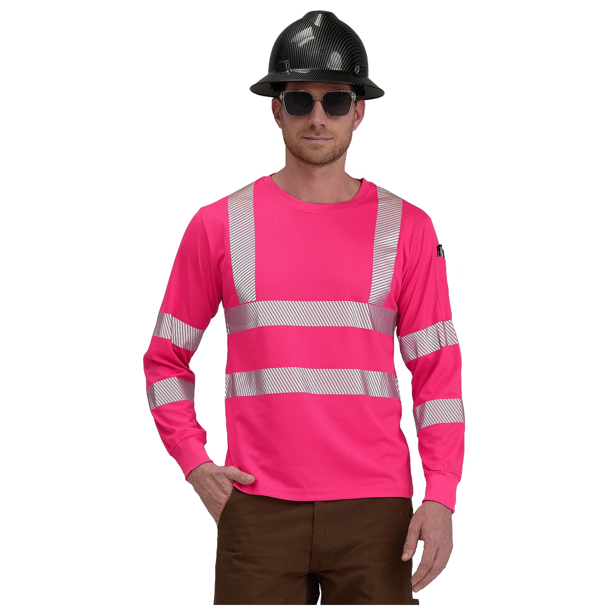 AYKRM Safety High Visibility Long Sleeve Construction Work Shirts Class ...