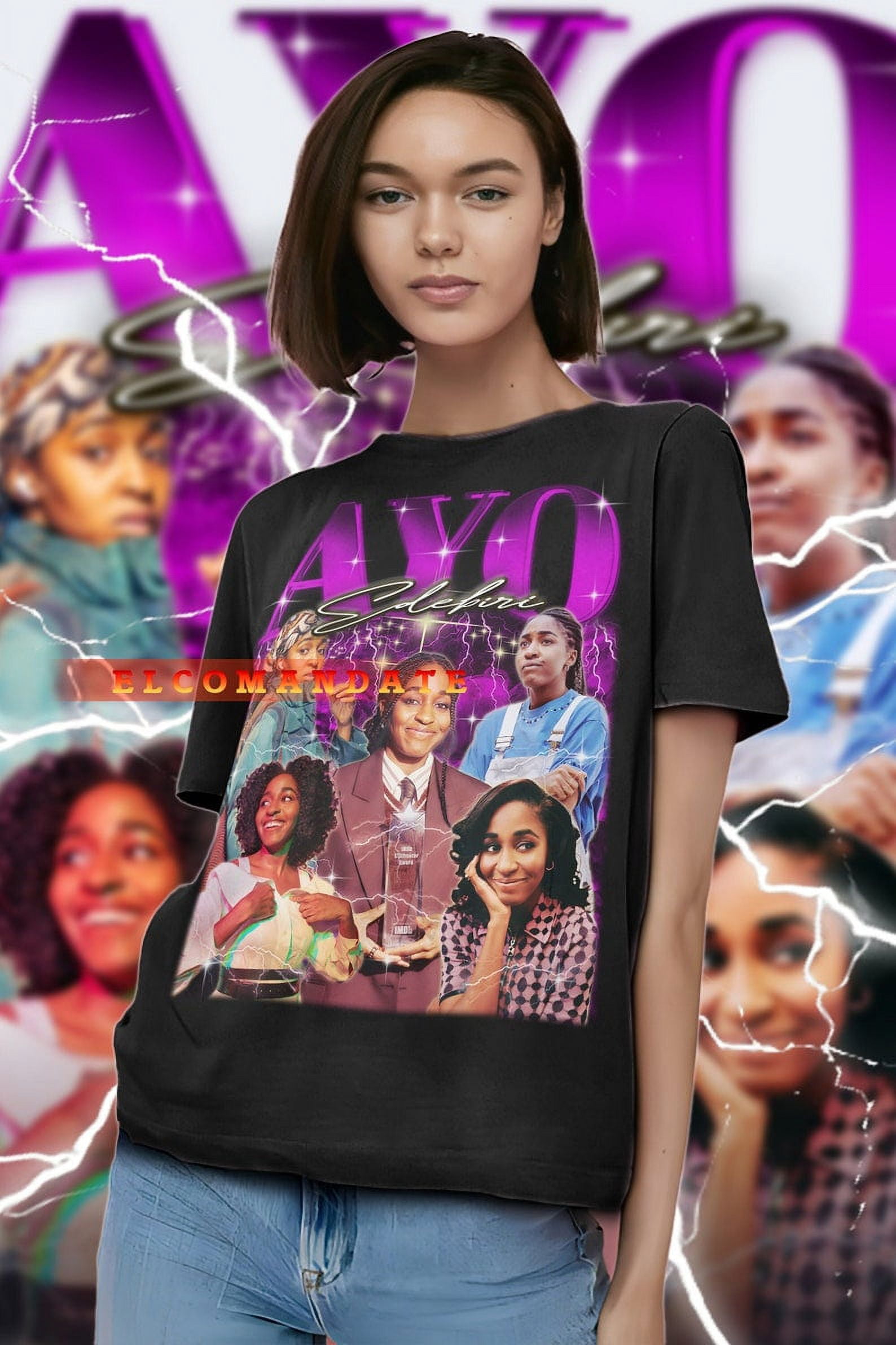 AYO EDEBIRI Vintage Shirt, Ayo Edebiri Homage Tshirt - Walmart.com