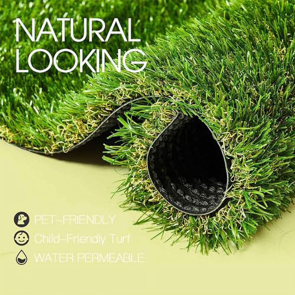 AYOHA Artificial Turf 3' x 19' Realistic Synthetic Grass, 1.38" Pile ...