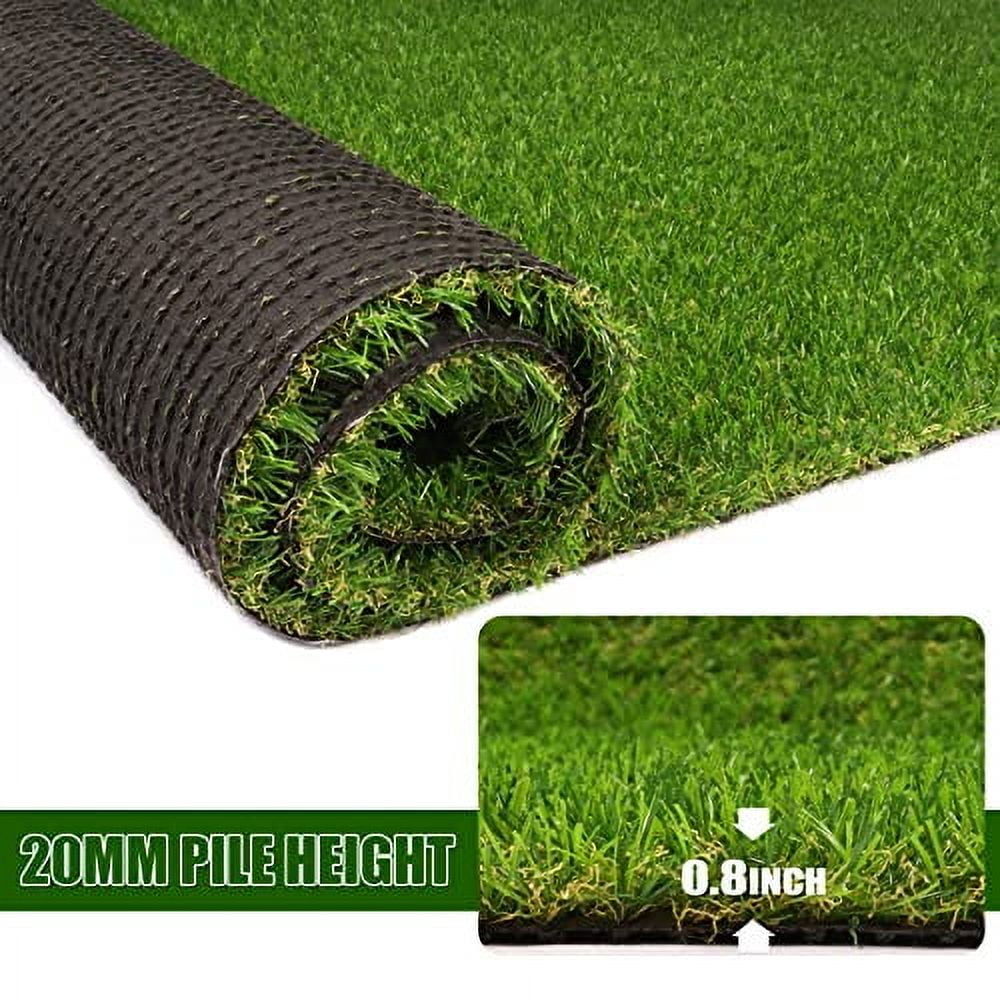 AYOHA Artificial Turf 7' x 8' Realistic Fake Grass, 0.8" Pile Height ...