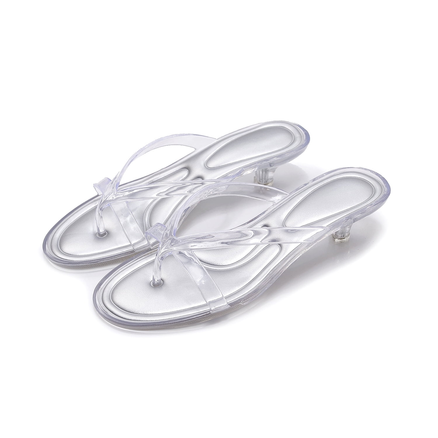 AYUER French Wine Glass And Open-Toe Strappy Crystal Jelly Flip-Flops ...