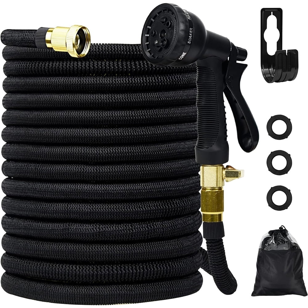 AYUQI 100ft Flexible Garden Hose - Heavy Duty Outdoor Water Hose Pipe ...