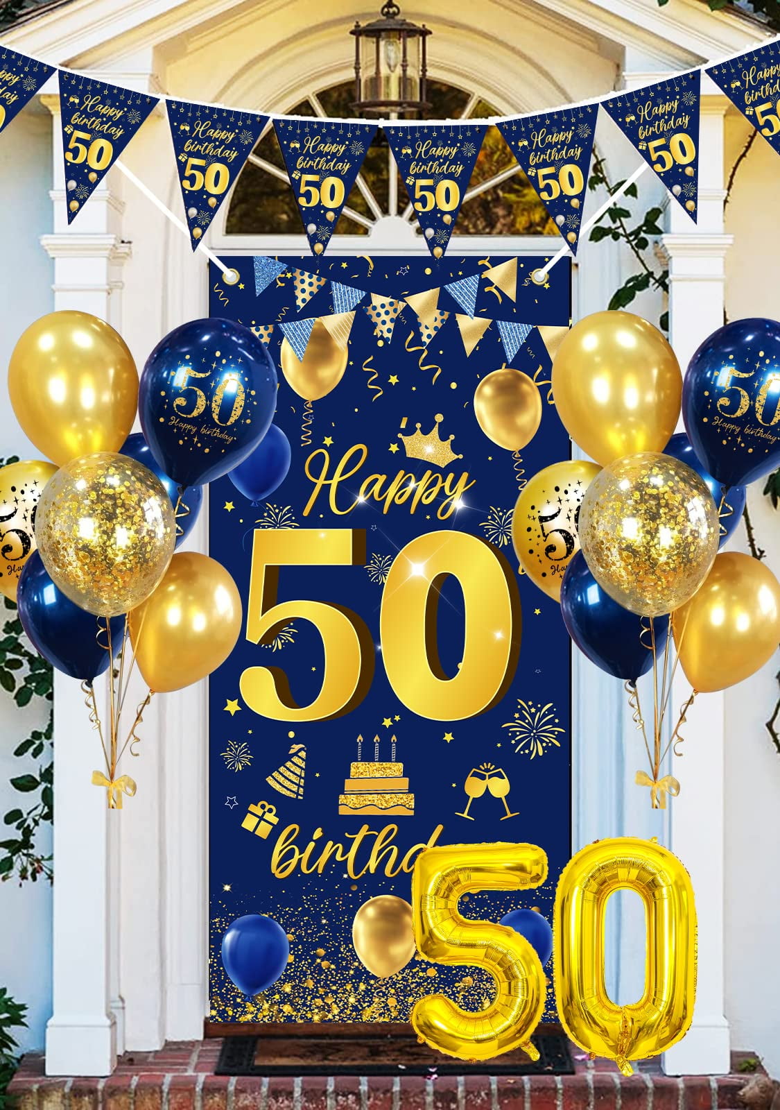 Ayuqi 50th Birthday Decoration Balloons Men Happy 50th Birthday