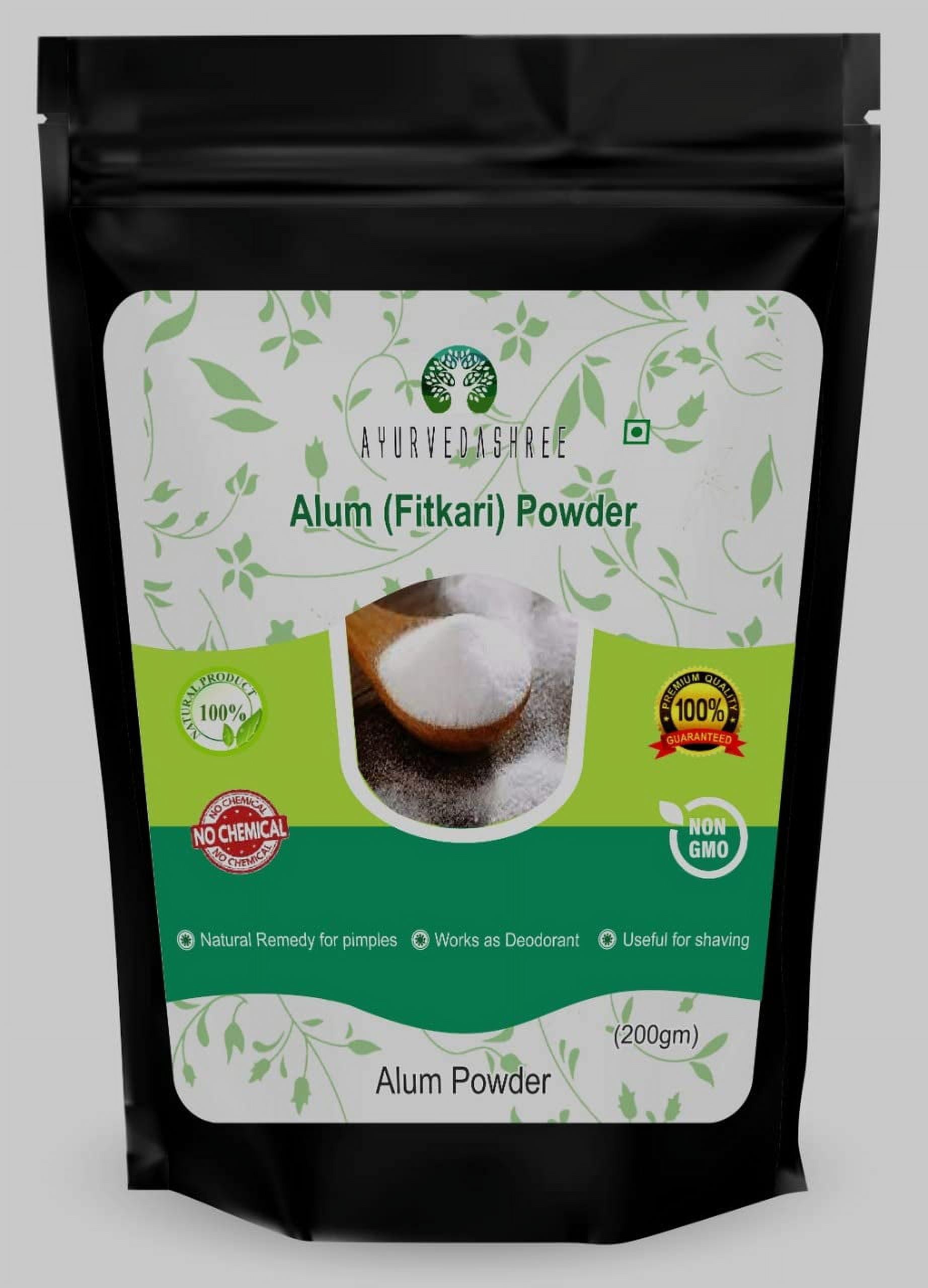 AYURVEDASHREE Alum Powder 200 Gm | SMRFood Grade | Granulated Alum ...