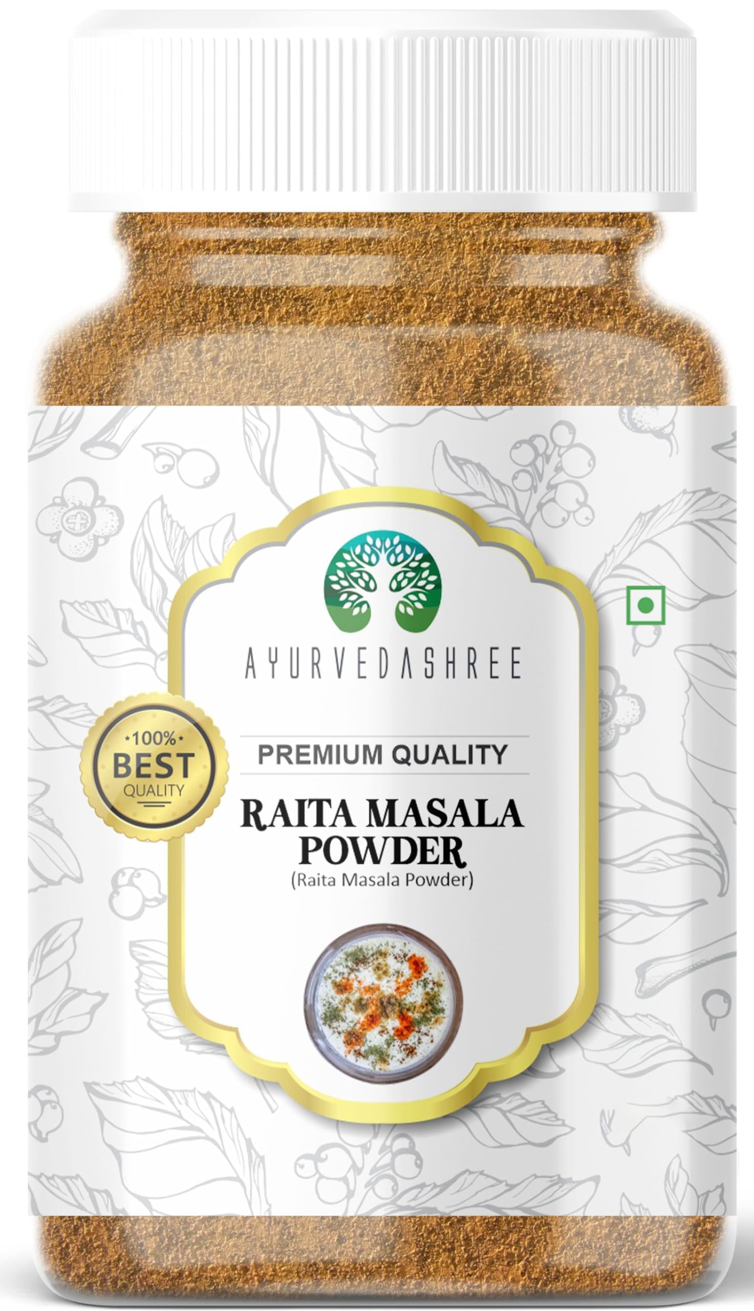 AYURVEDASHREE Raita (Dahi Bhalla) Masala 100gm BSL1 PET Jar- All ...