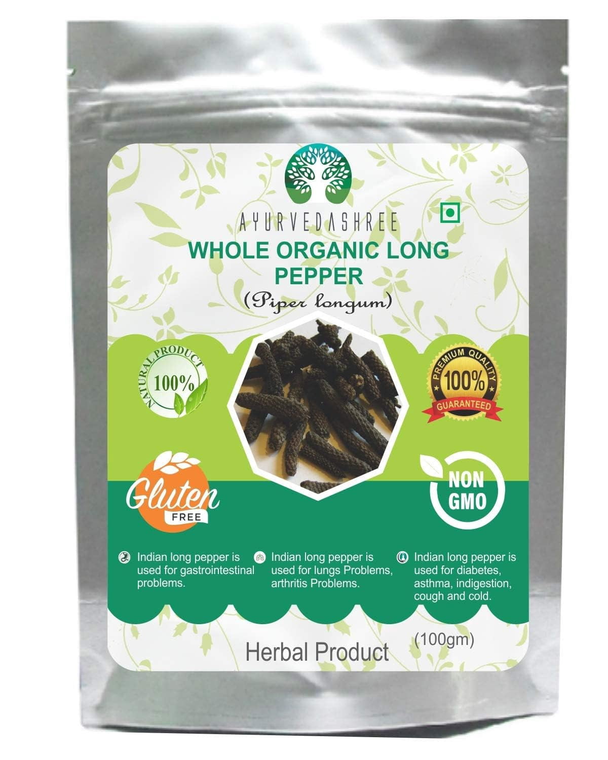 AYURVEDASHREE Whole Long Pepper BCF26 Best Indian Long Pepper (Pippali ...