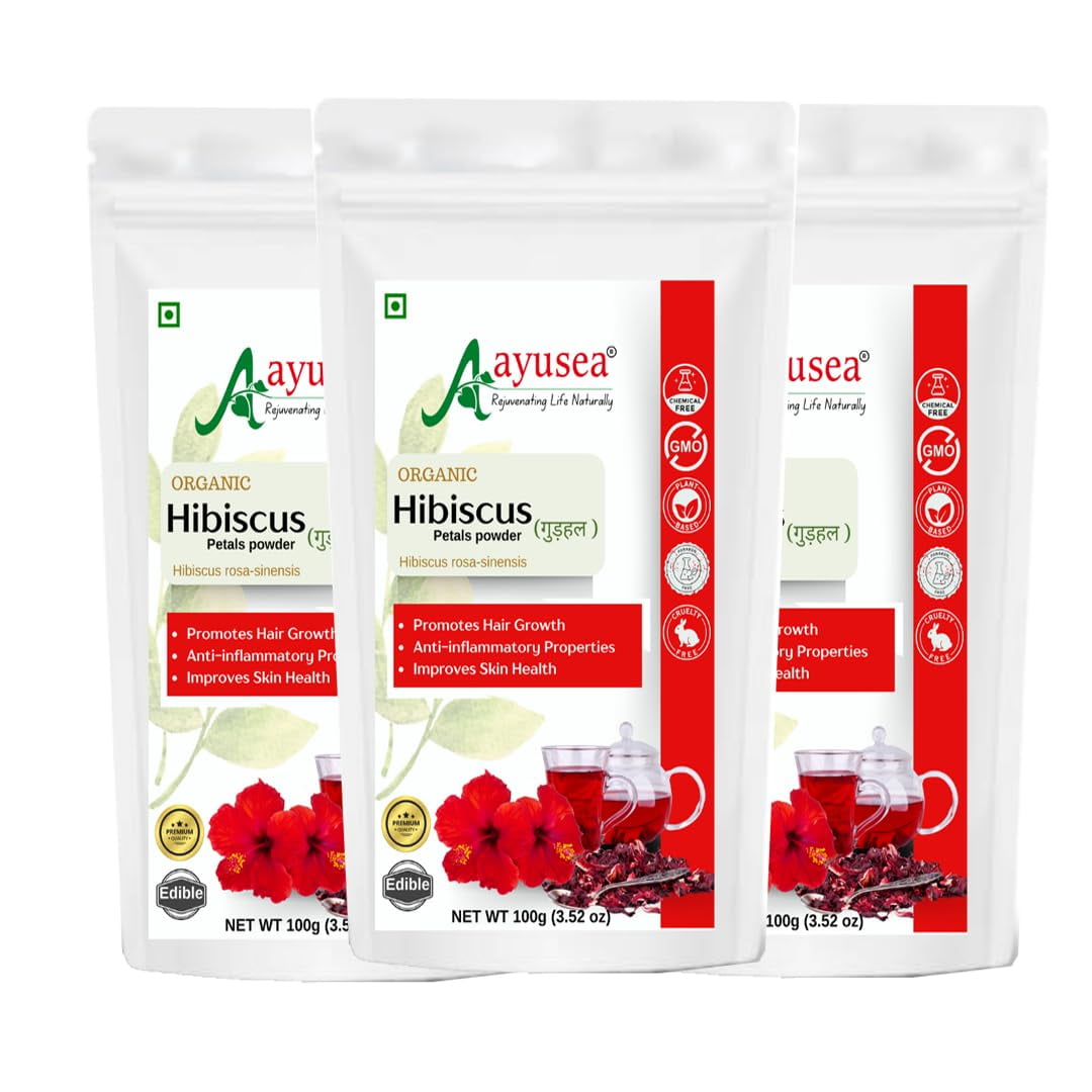 AYUSEA Pure Hibiscus powder for hair glowing skin immunity boost ...