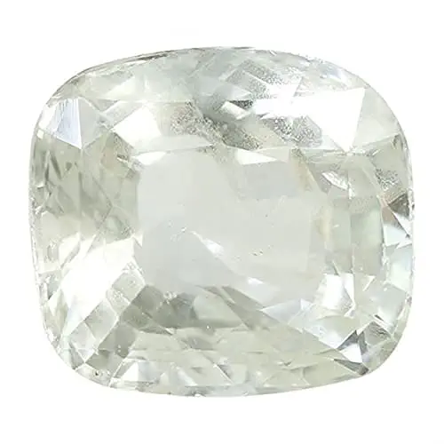 AYUSH GEMS 14.25 Carat White Sapphire Stone Original Certified by Lab ...