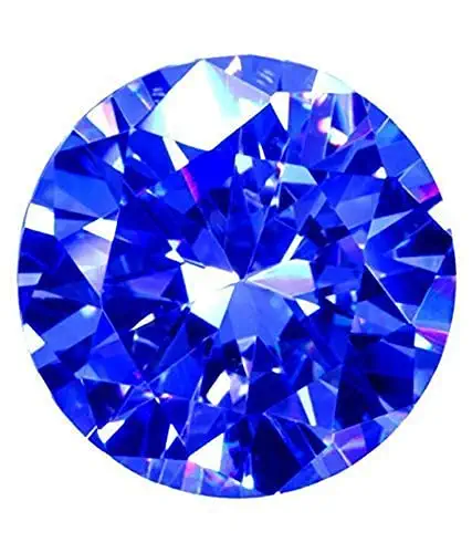 AYUSH GEMS 7.25 Ratti 6.32 Carat Certified Blue Zircon Stone I Round ...