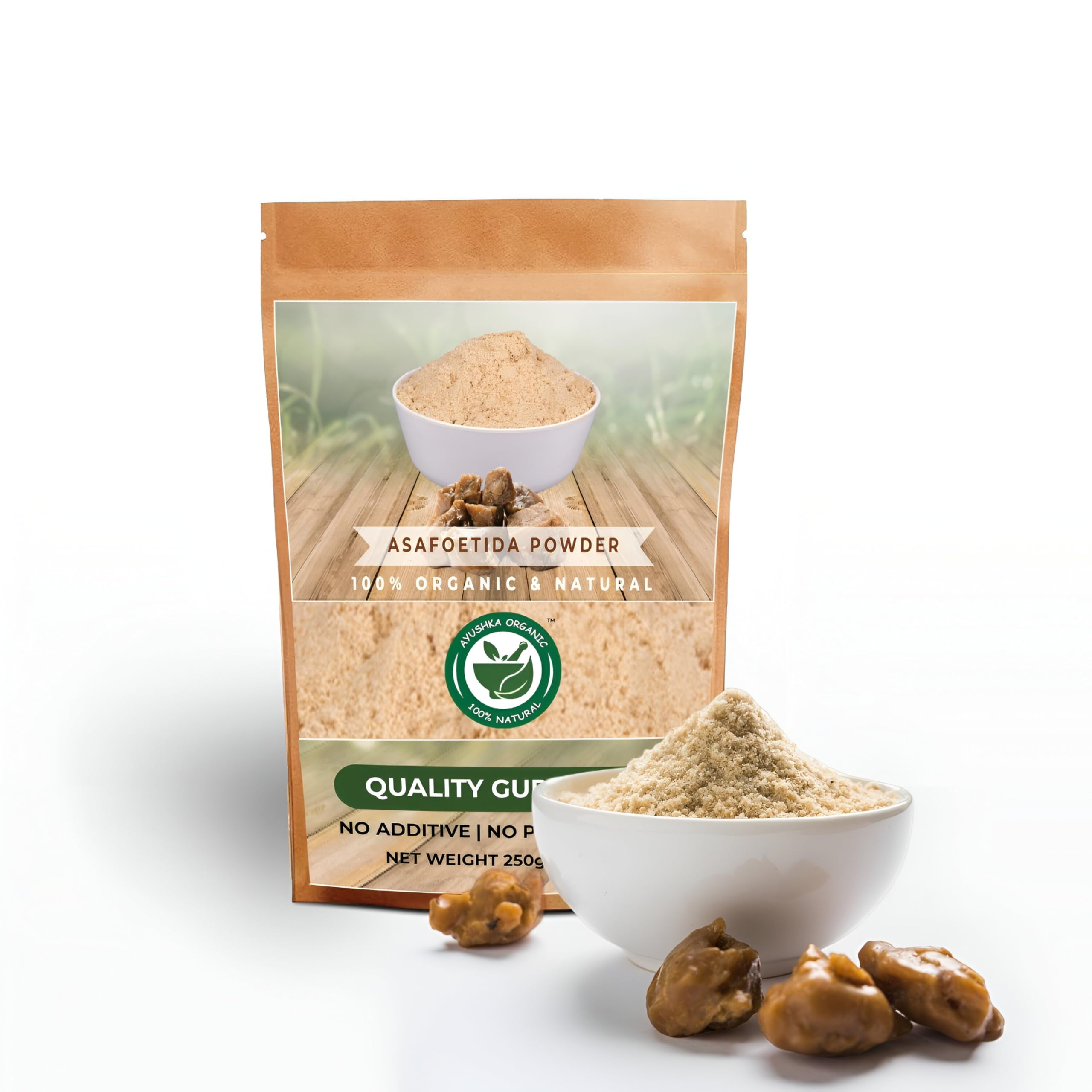 AYUSHKA ORGANIC Asafoetida Powder | MDA05 Natural Heeng Spice | Healthy ...