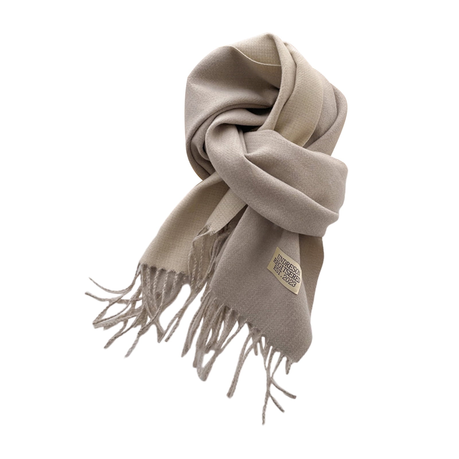 AYYUFE 1PC Winter Scarf Double-Sided Solid Color Unisex Scarf with ...