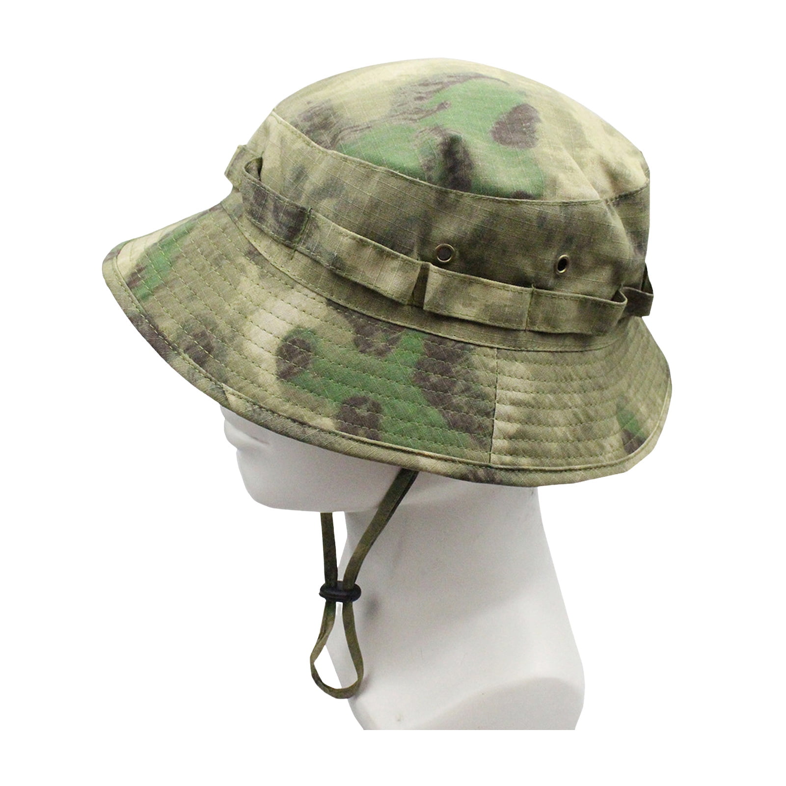 AYYUFE 2PCS Summer Outdoor Hat Camouflage Print Windproof Fixed Strap ...