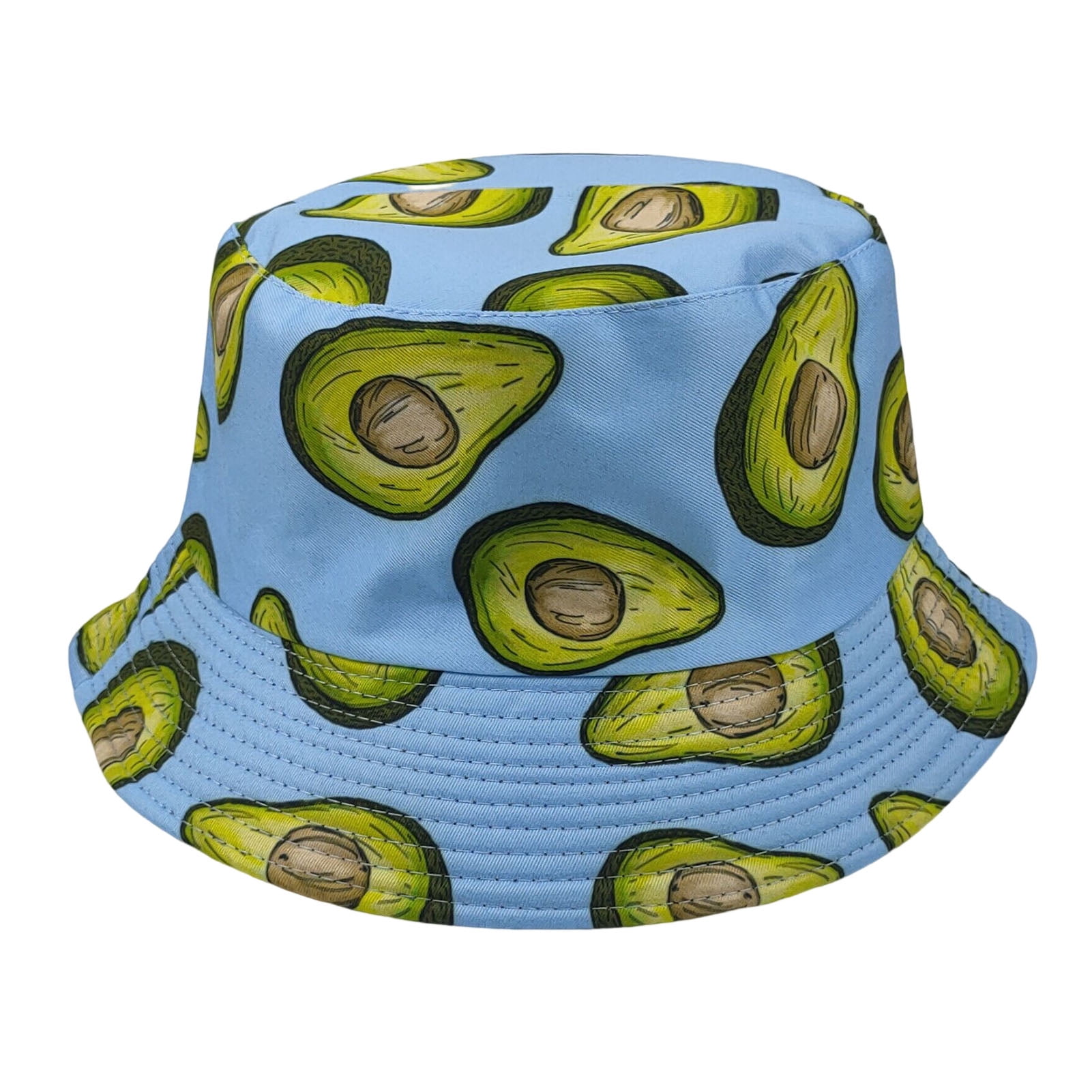 AYYUFE 3PCS Fisherman Hat Avocado Print Double sided Flat Top ...