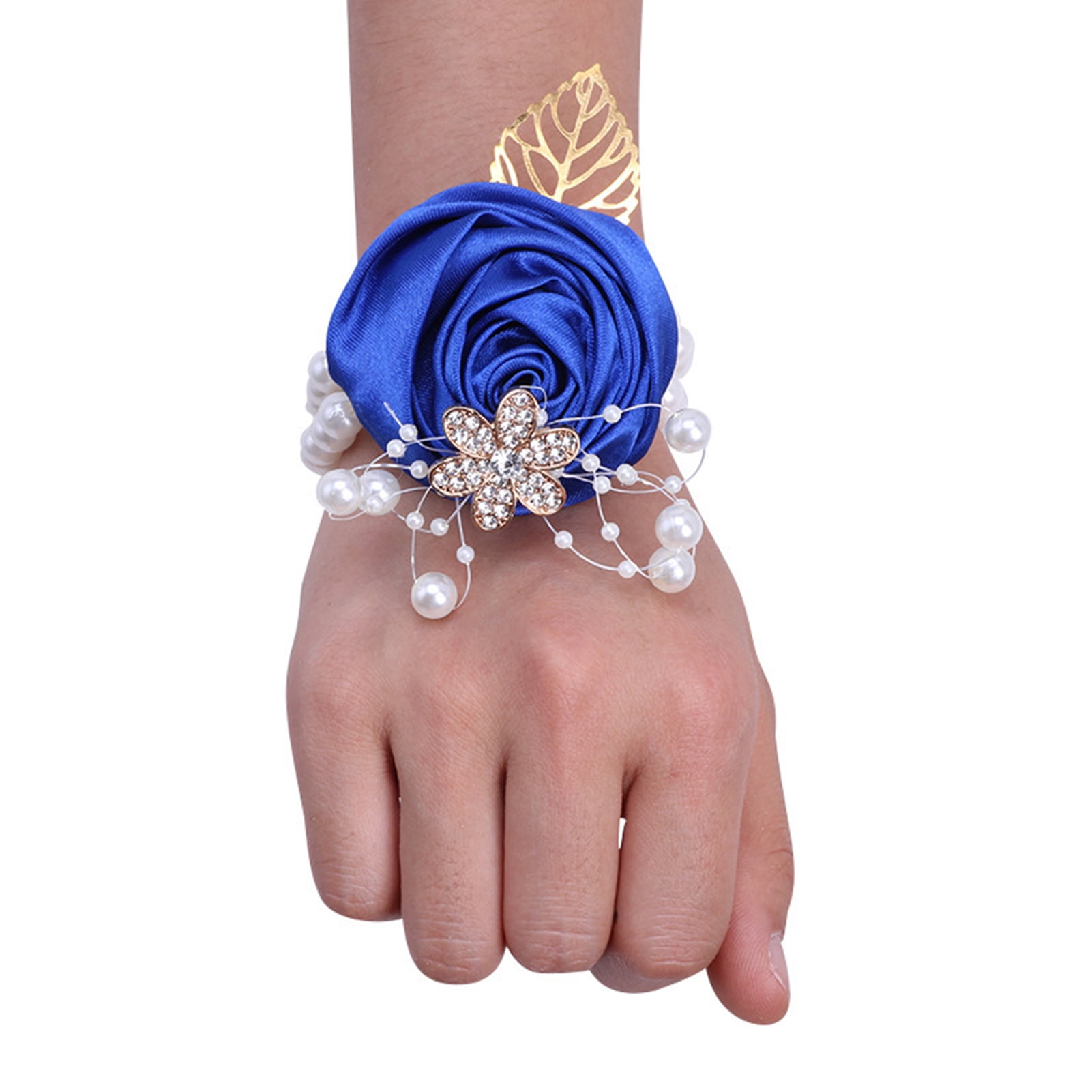 AYYUFE 3PCS Wrist Corsage with Faux Pearl Chain Romantic Realistic ...