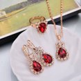 AYYUFE 3Pcs/Set Ear Clip Bright Color Alloy Necklace Earrings Ring Set ...