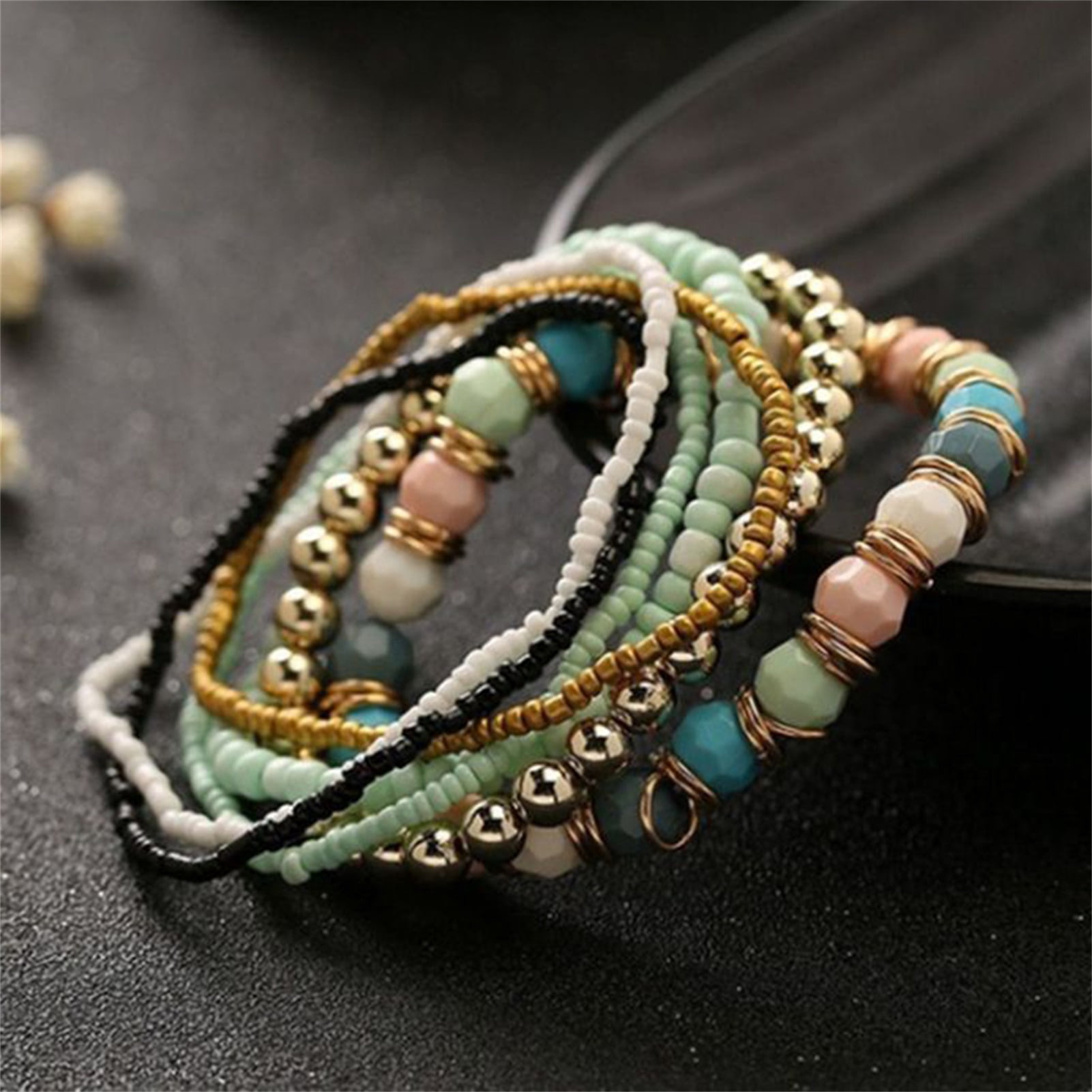 AYYUFE 4 Sets/28PCS Boho Bracelets Women Boho Bohemian Mix Multilayer ...
