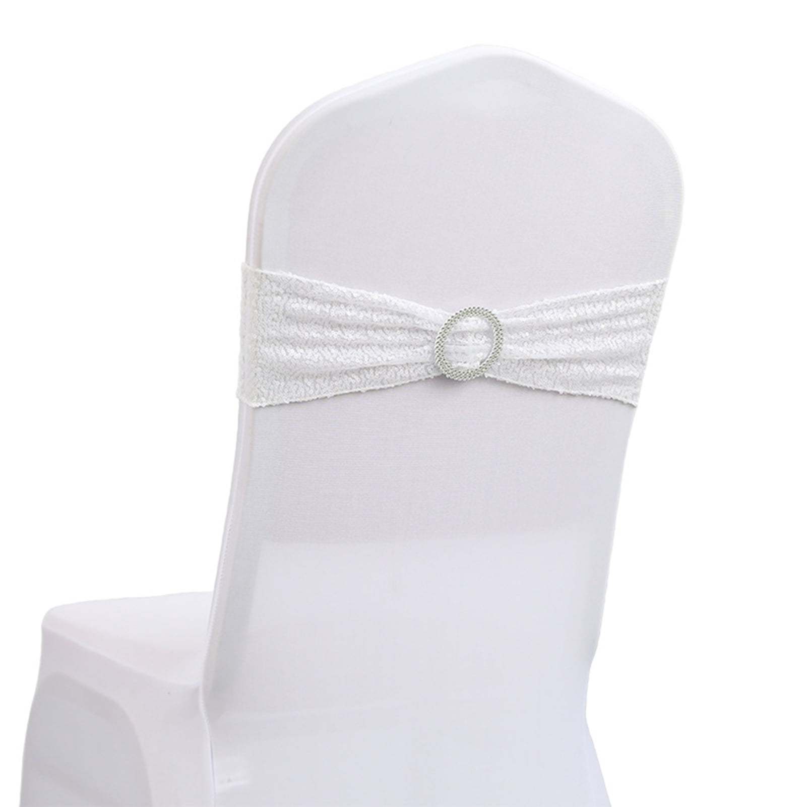 AYYUFE 5PCS Chair Cover Elasticity Exquisite Chair Back Bowknot Sequin ...