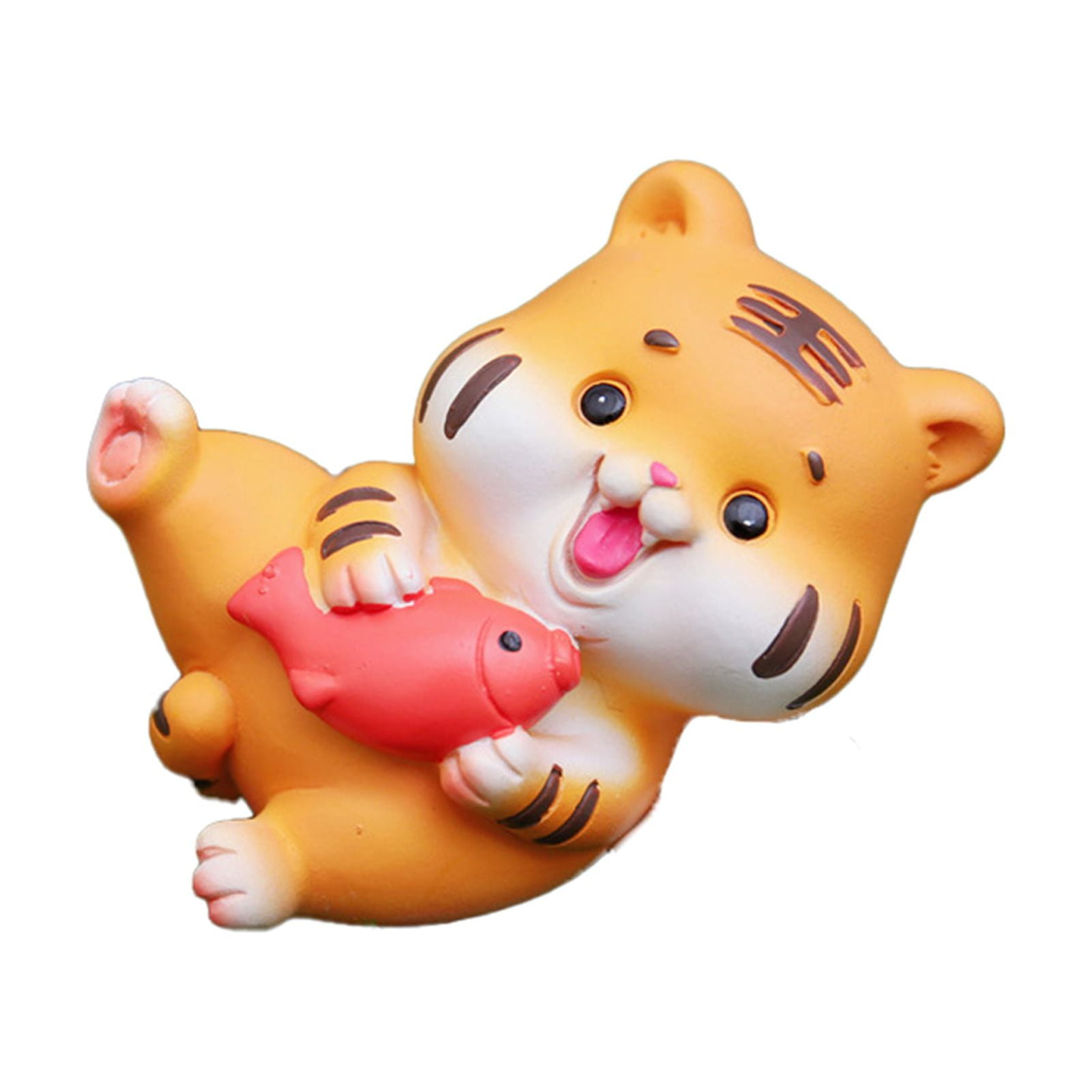 AYYUFE Adorable Little Tiger Shape Statue Decor Creative Vivid Resin ...