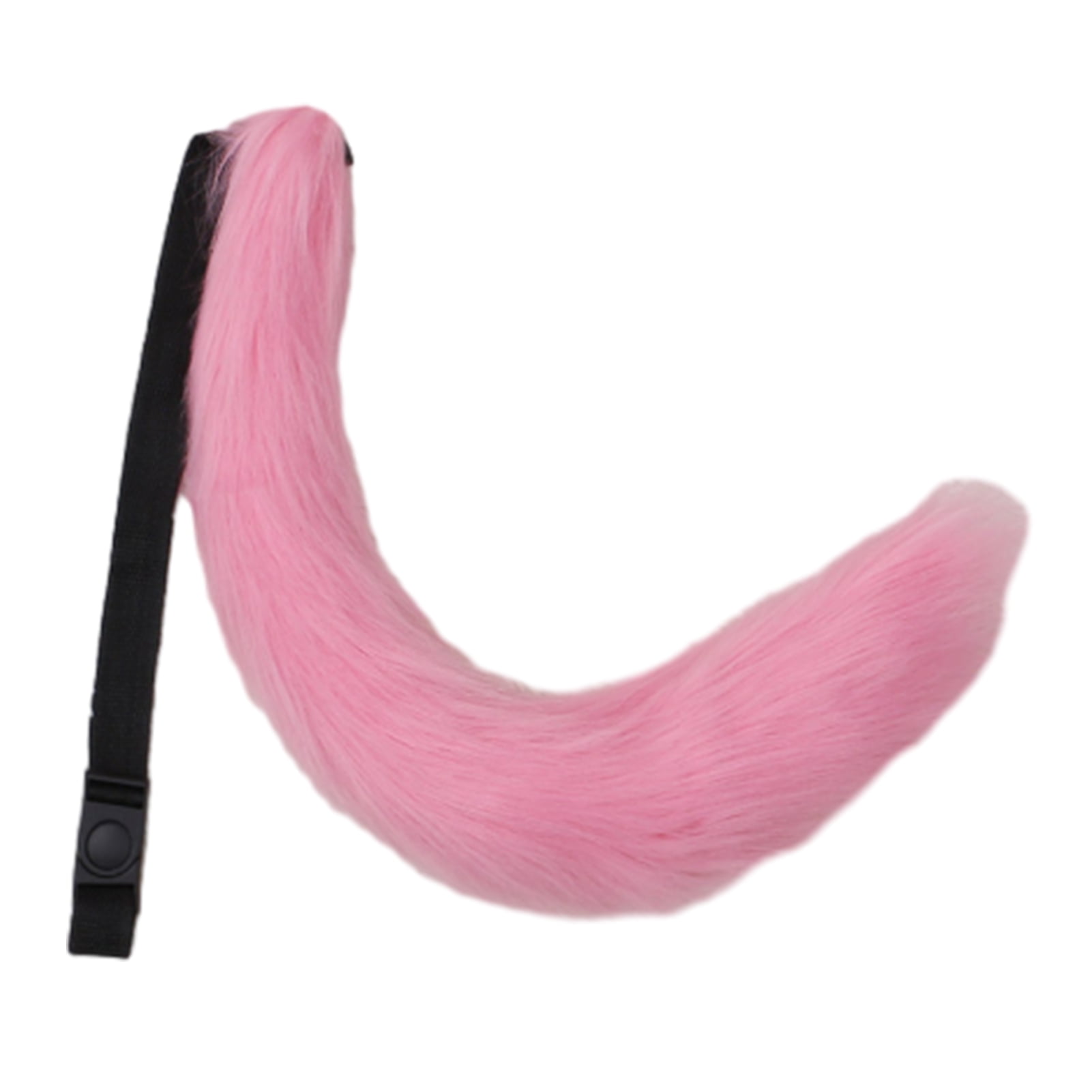 AYYUFE Cosplay Fake Fox Tail Soft Fuzzy Plush Solid Color Adjustable ...