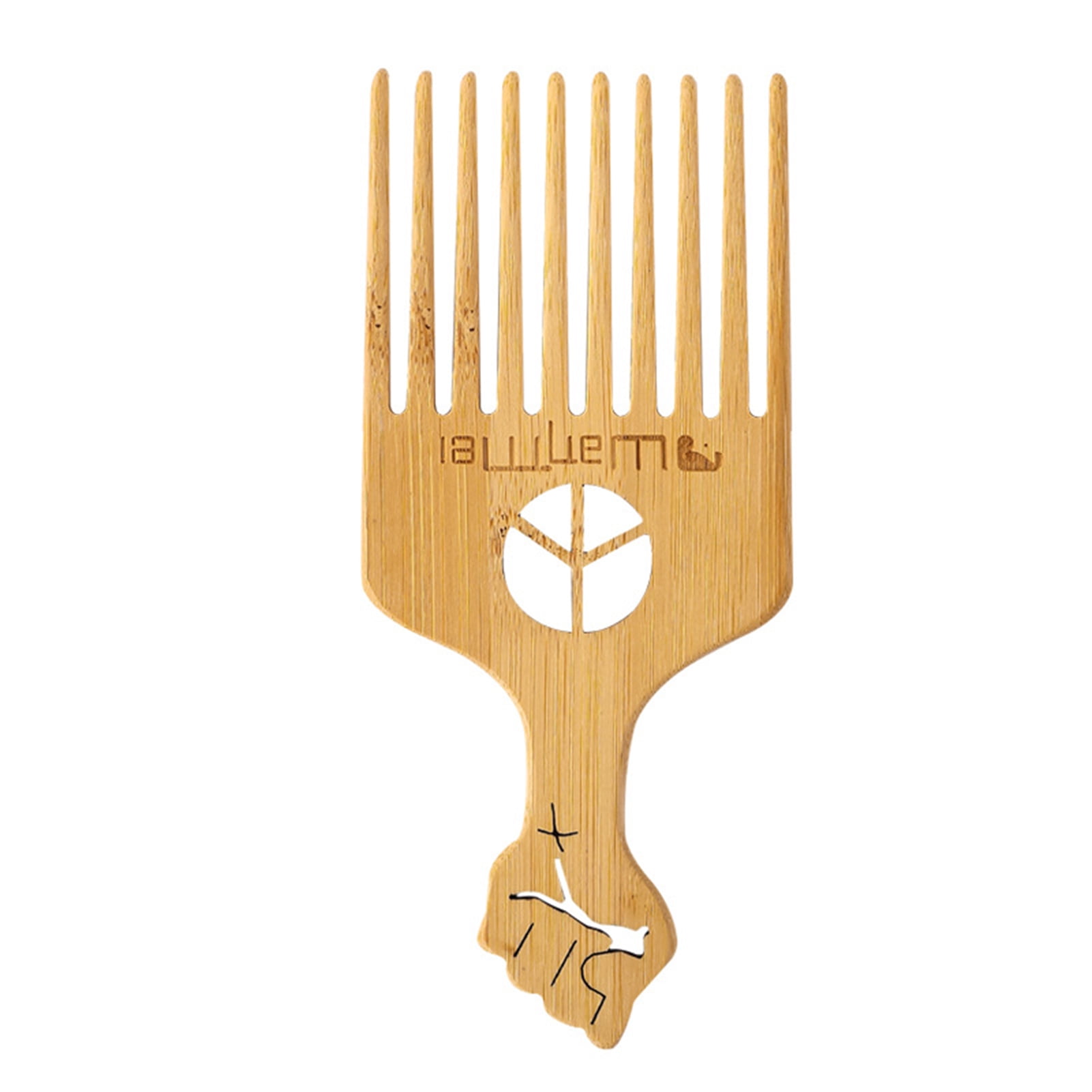 AYYUFE Hair Comb Anti-Static Ergonomics Handle Mini Bamboo Wide Tooth ...