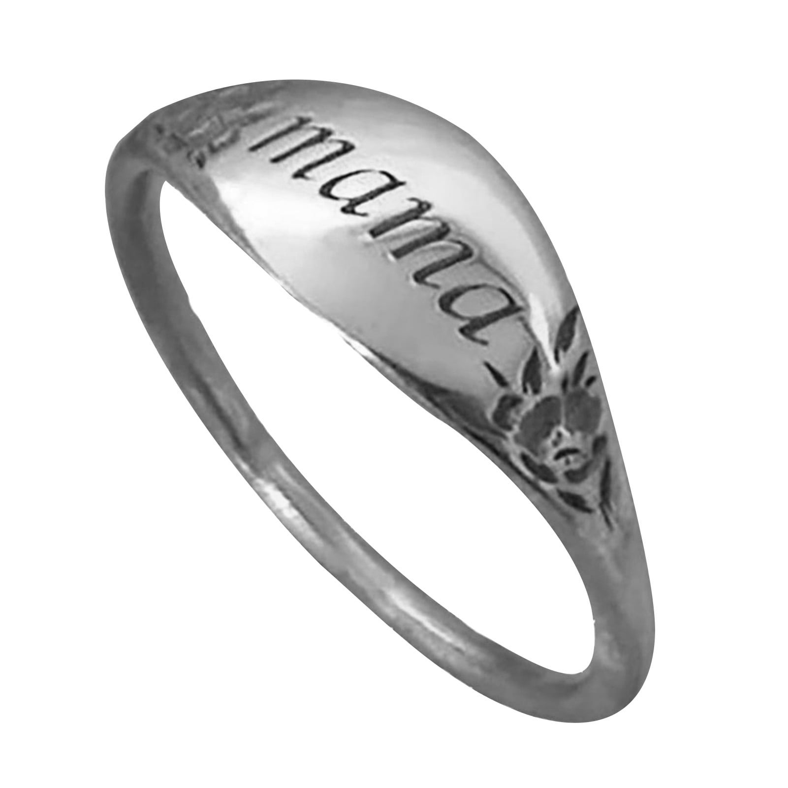 AYYUFE Women Mother's Day Ring Mama Engraved Ring Family Anniversary ...