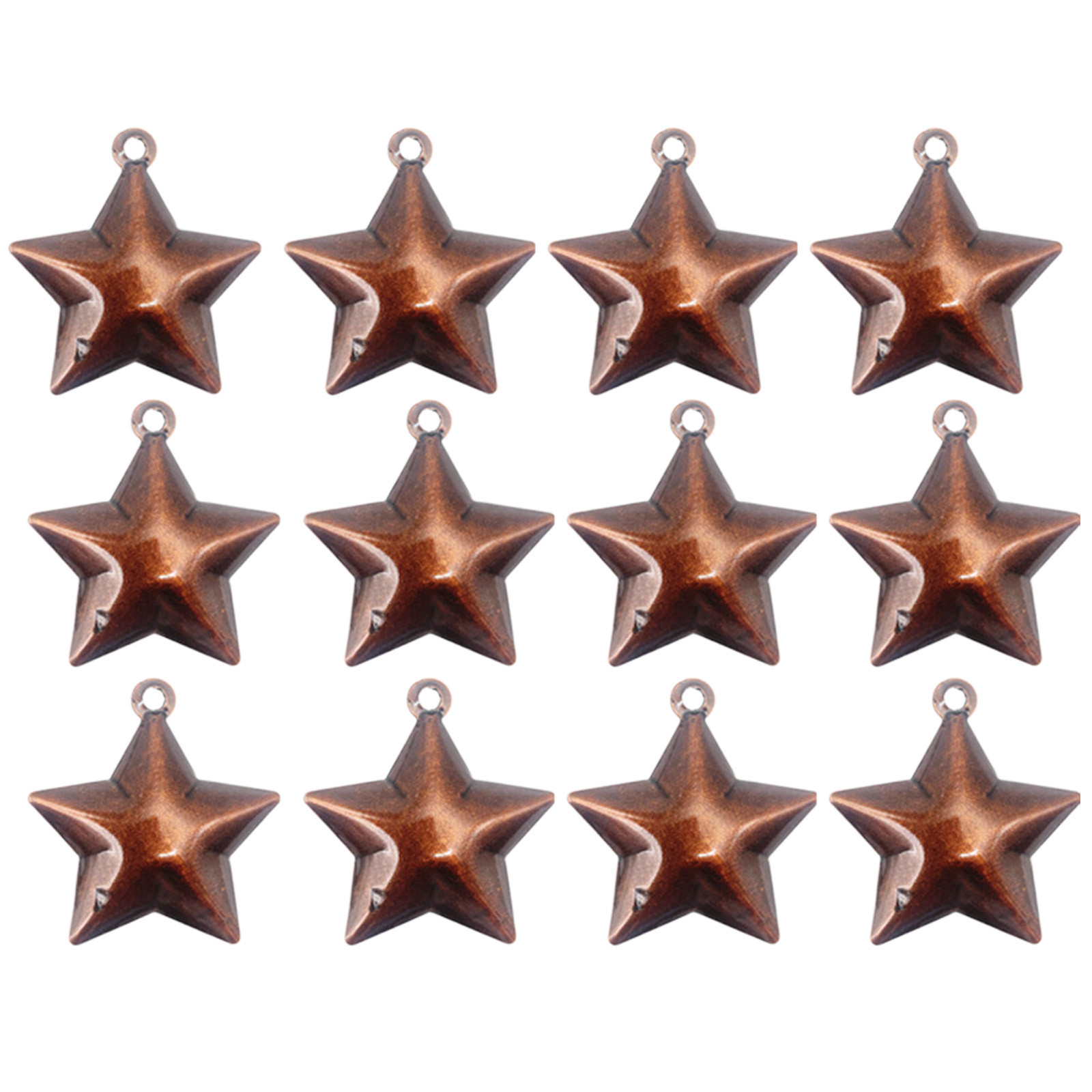 AYktou 12 Pcs Christmas Ornaments Pendant, 1.3 Inch Wrought Iron Metal ...