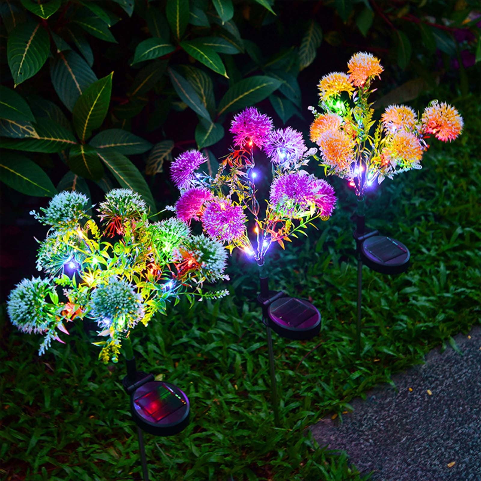 AYktou 2 Pack Garden Solar Lights Outdoor,New Version 65cm/25.6 ...