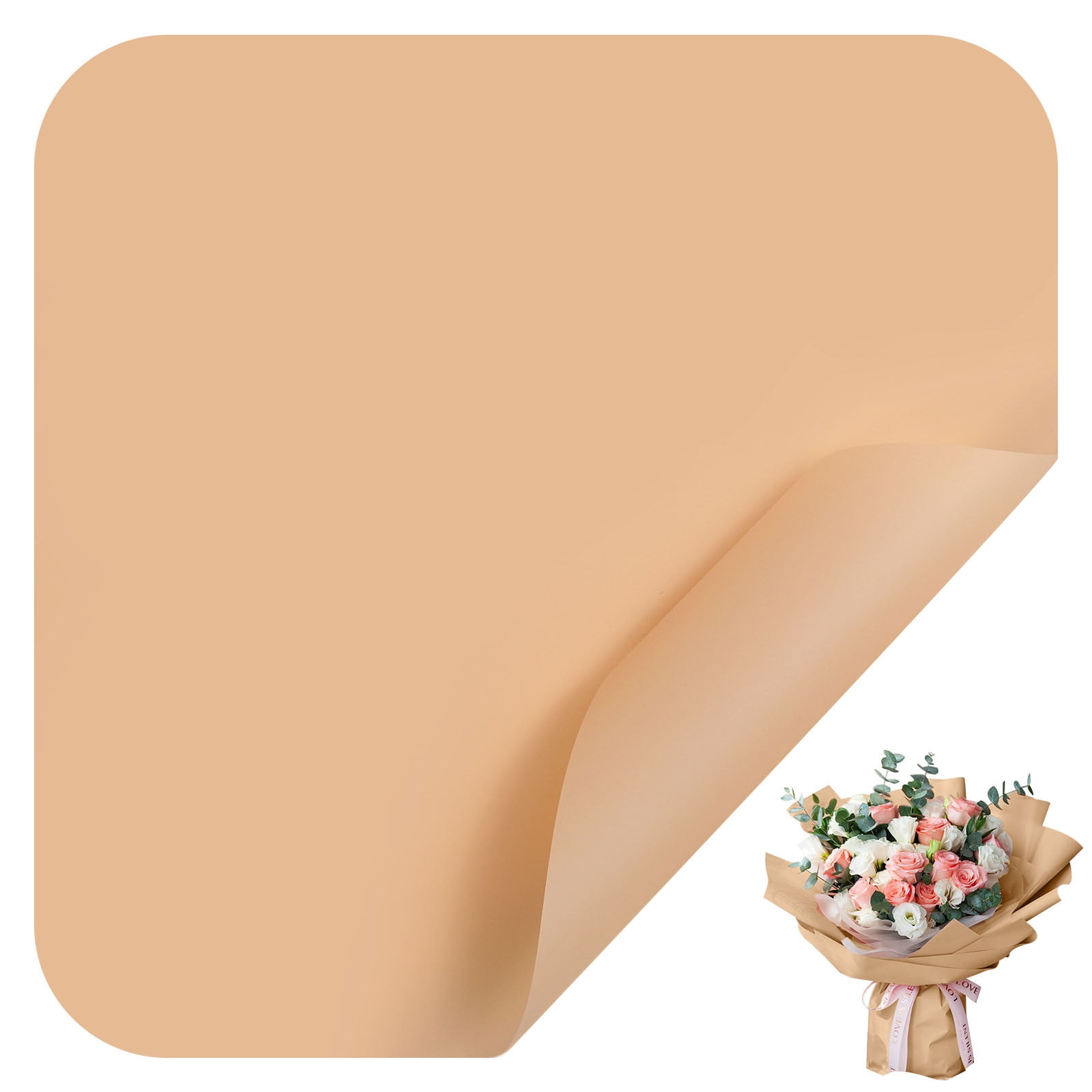 AYktou 20 Sheets Translucent Flower Wrapping Paper - Waterproof Floral ...