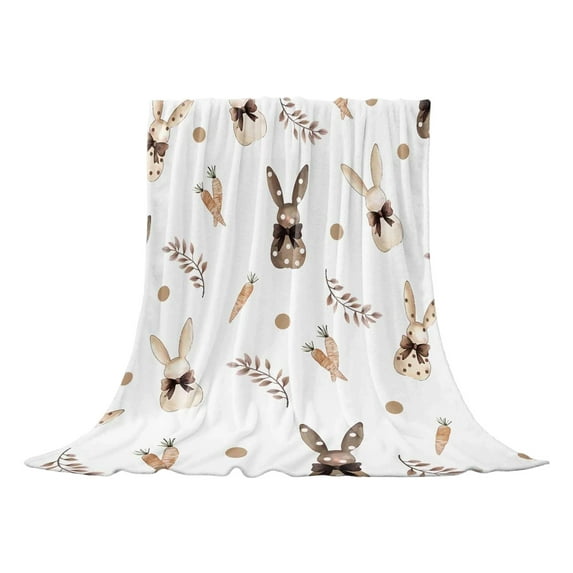 AYktou 39×51 Inch Easter Blankets, Soft Easter Bunny Easter Egg Printed ...