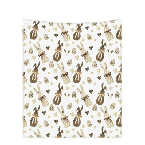 AYktou 39×51 Inch Easter Blankets, Soft Easter Bunny Easter Egg Printed ...