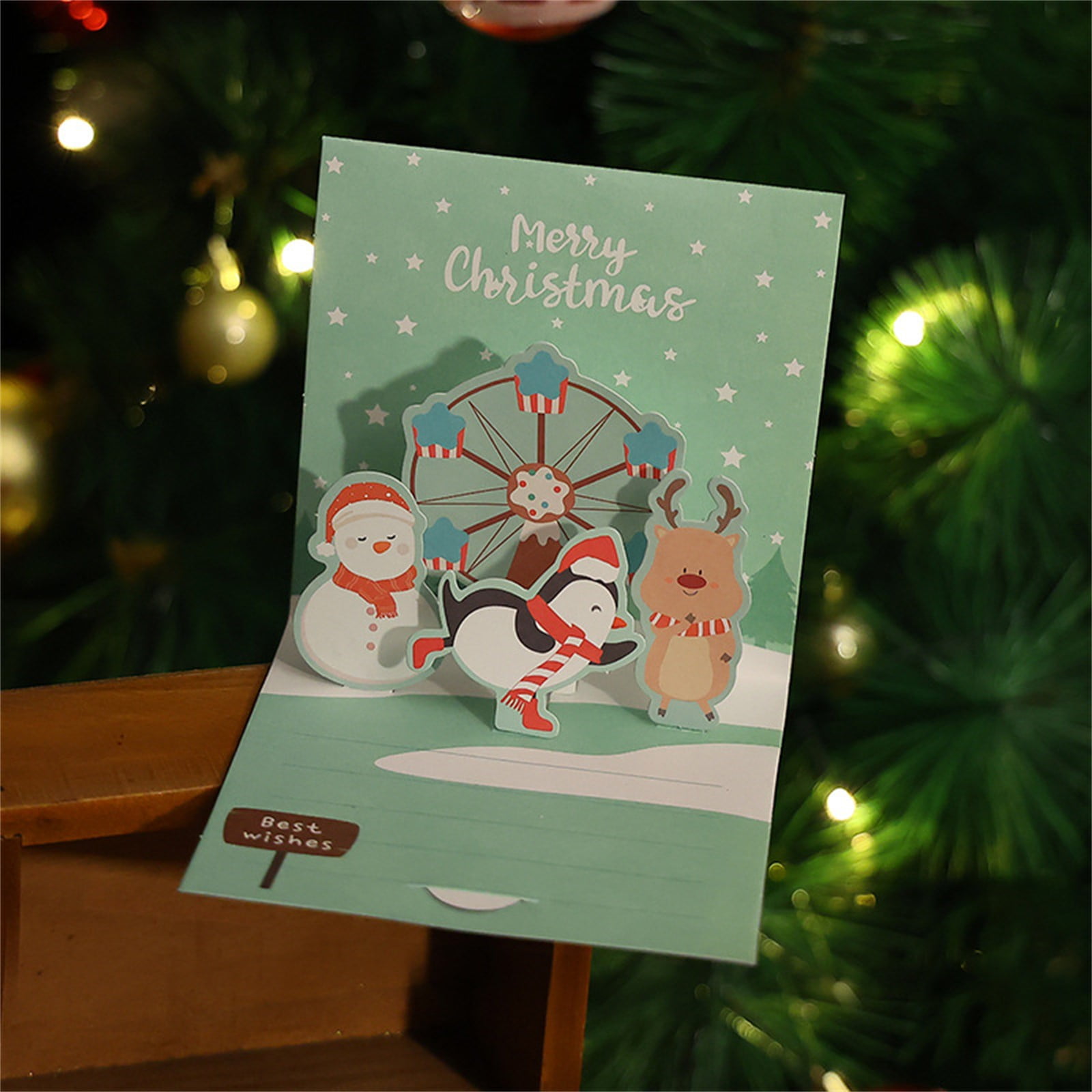 AYktou 3D Elegant Up Christmas Cards with Envelopes - Christmas ...