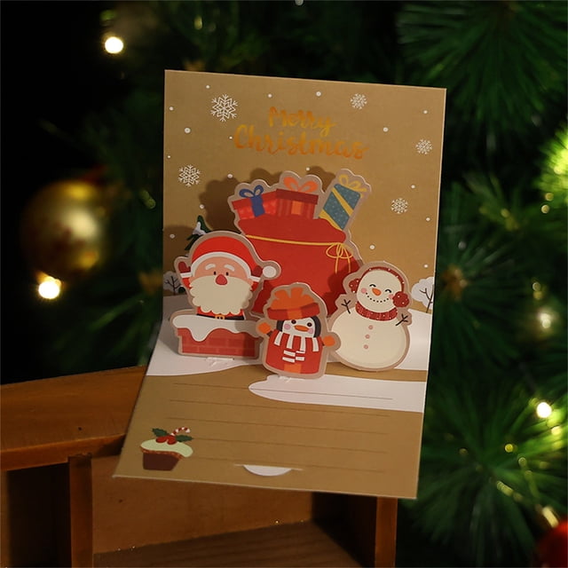 AYktou 3D Elegant Up Christmas Cards with Envelopes - Christmas ...