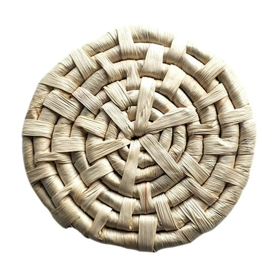 AYktou 5.9 Inch Corn Husk Woven Placemats, Heat Proof Table Mats ...