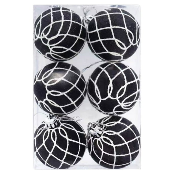 Black White Christmas Tree Decor