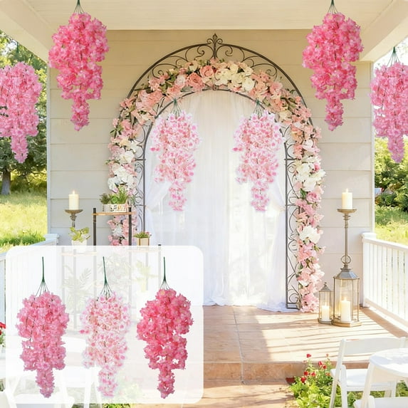 AYktou Artificial Flowers Hanging Ornaments, Simulation Morning Glorys ...