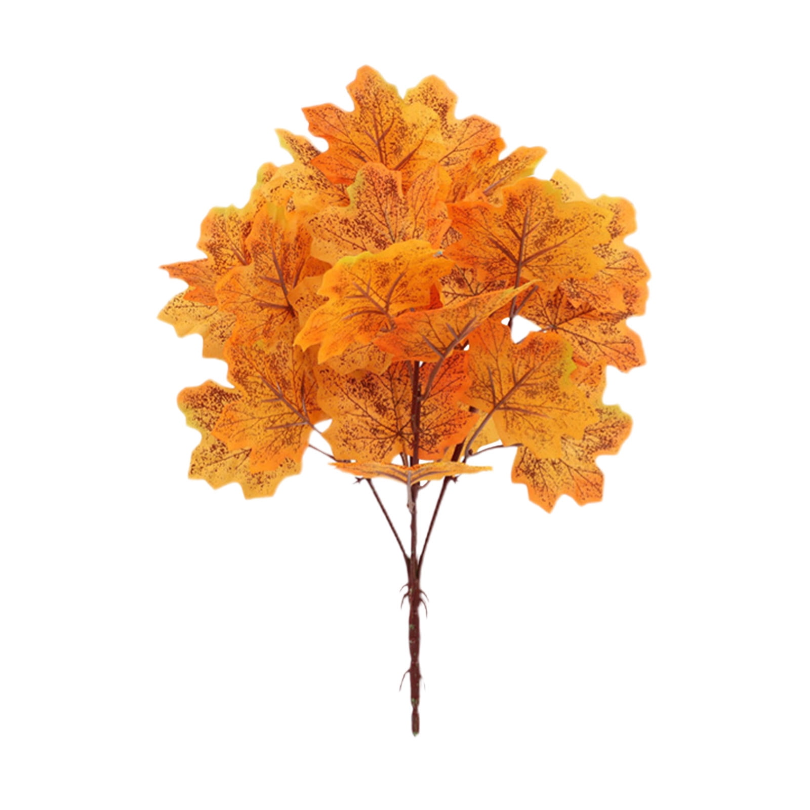 AYktou Artificial Maple Leaves Autumn Faux Leaf Decoration Stem Fall ...