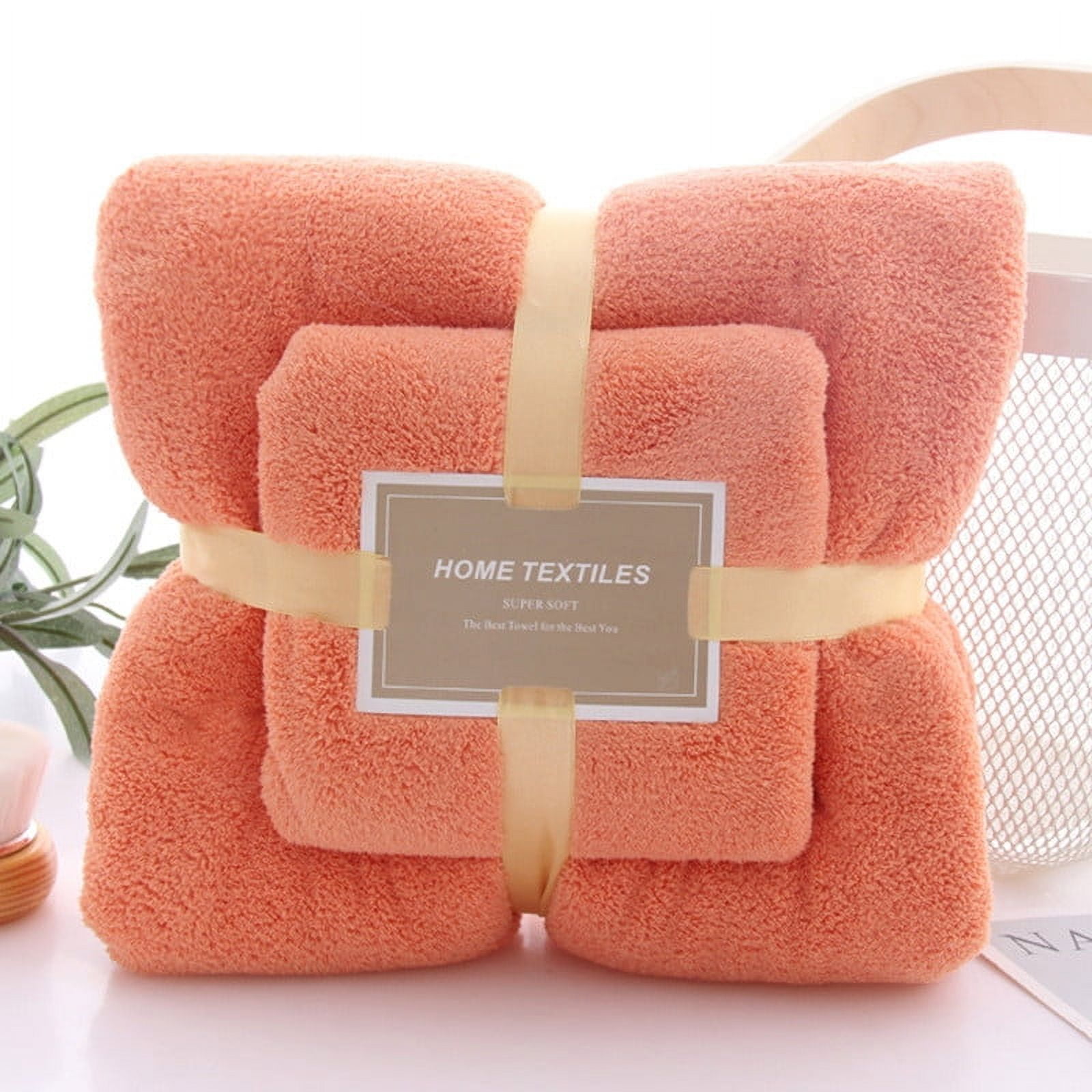 AYktou Bath Towels Set-2 Piece Cotton Bath Towel and Face Towel,Soft ...