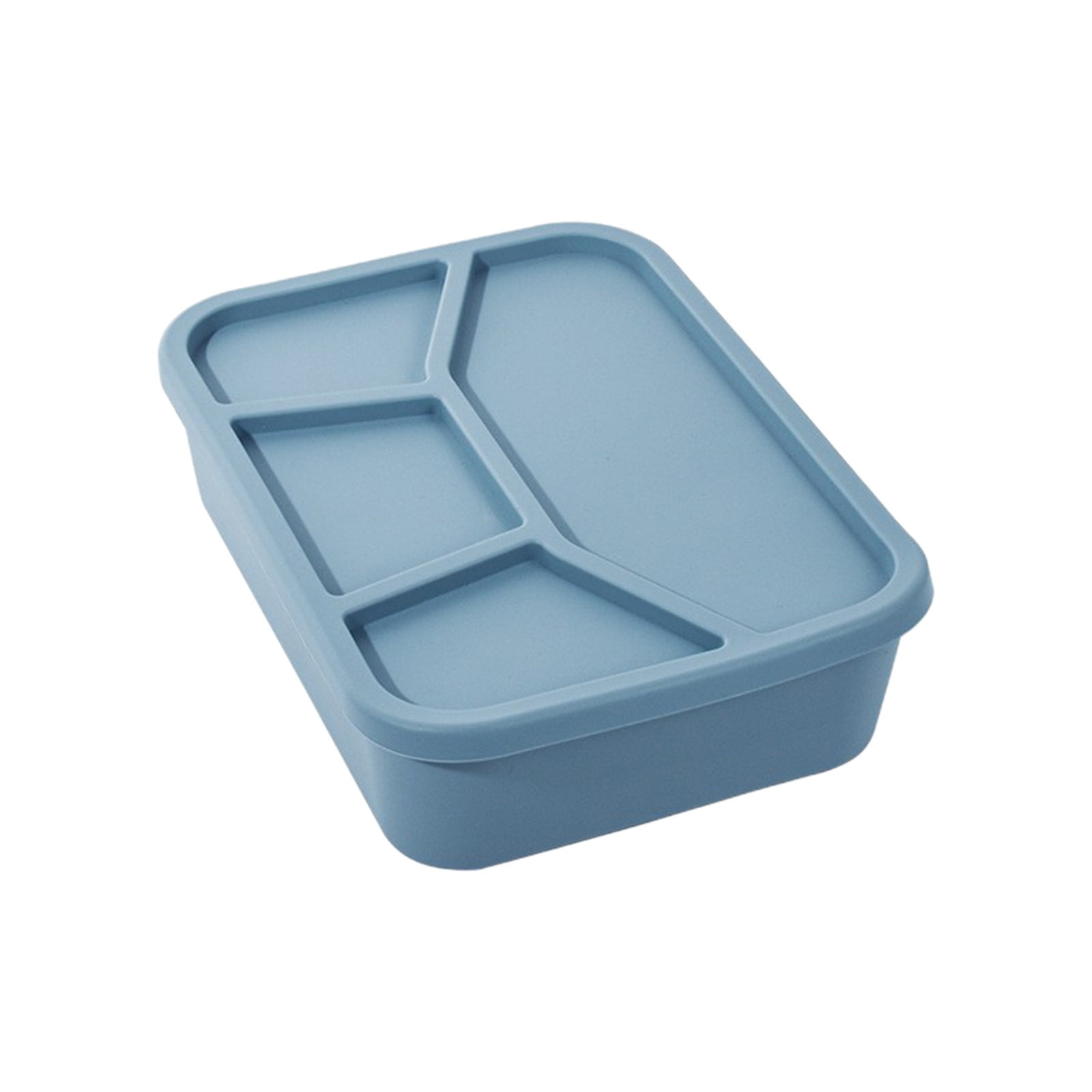 AYktou Bento Box-Food Grade Soft Silicone Lunch Box with 3-In-1 Compartments,Reusable Snack ...