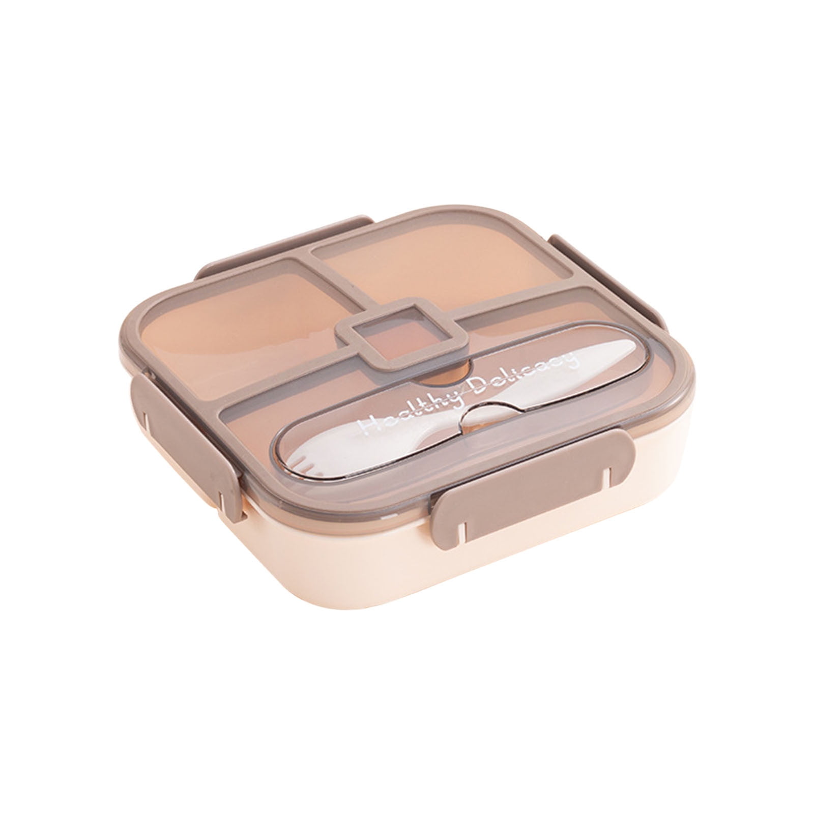 AYktou Bento Box-Meal Prep Containers with 4 Grids,Reusable Snack Containers with Lids,Leak ...