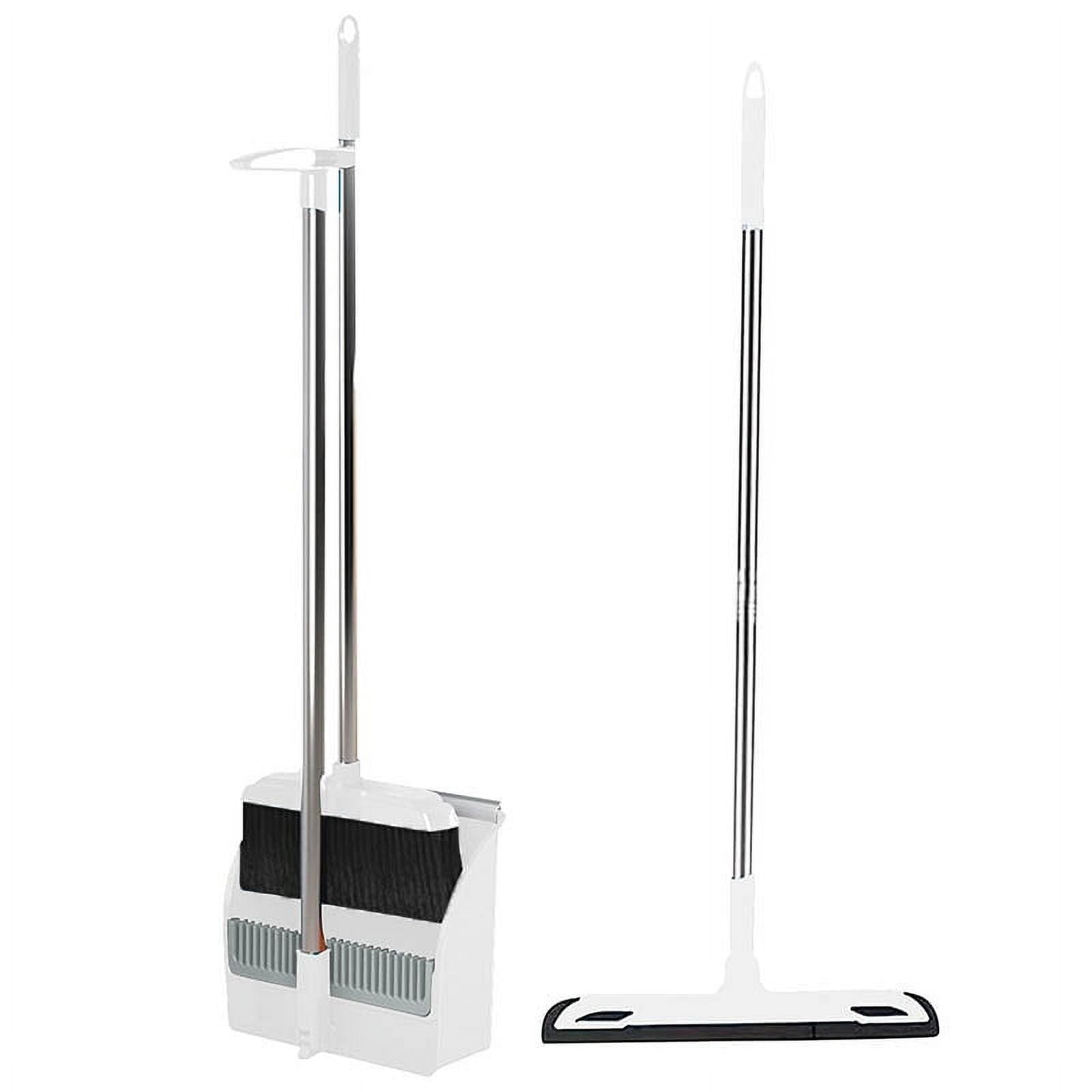 AYktou Broom with Dustpan Combo Set 15*34.5in Long Handle Lightweight ...